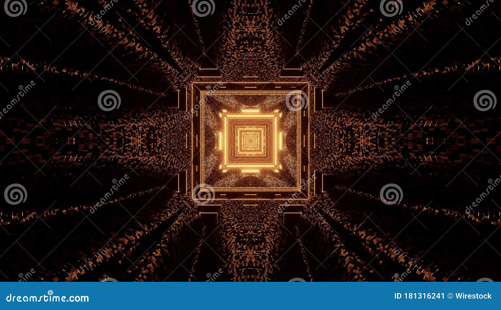 Virtual Projection of Lights Forming a Square Pattern Behind a Dark ...