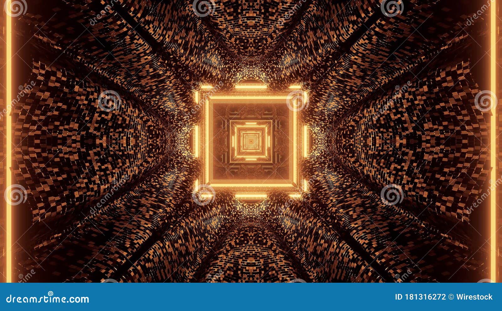 Virtual Projection of Lights Forming a Square Pattern Behind a Dark ...