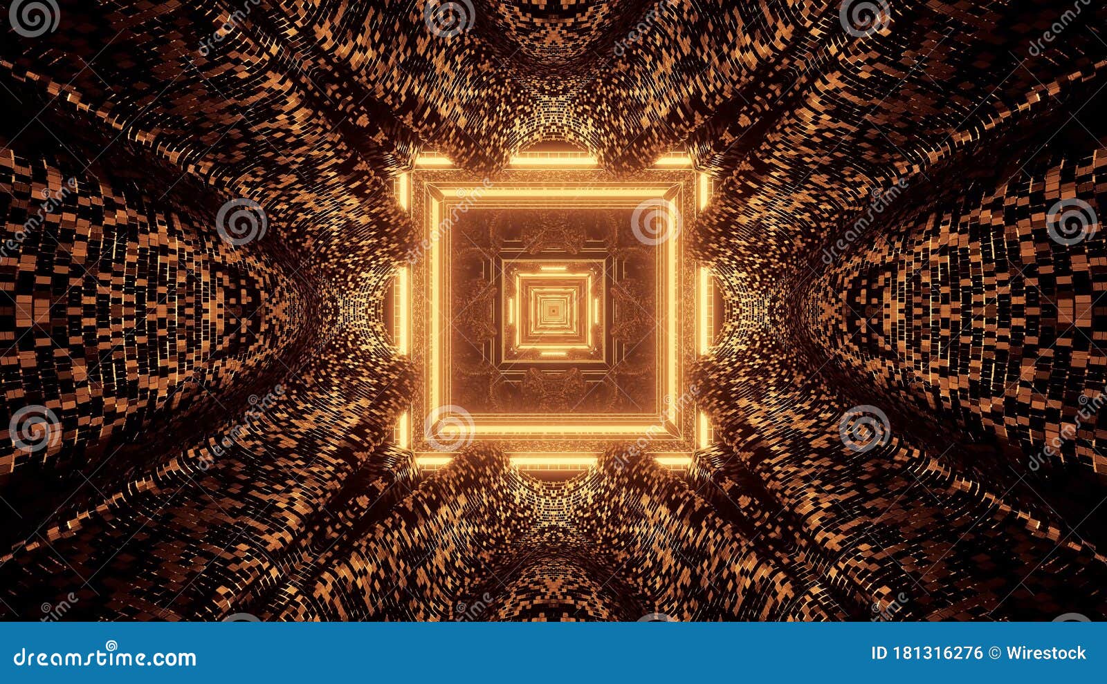 Virtual Projection of Lights Forming a Square Pattern Behind a Dark ...