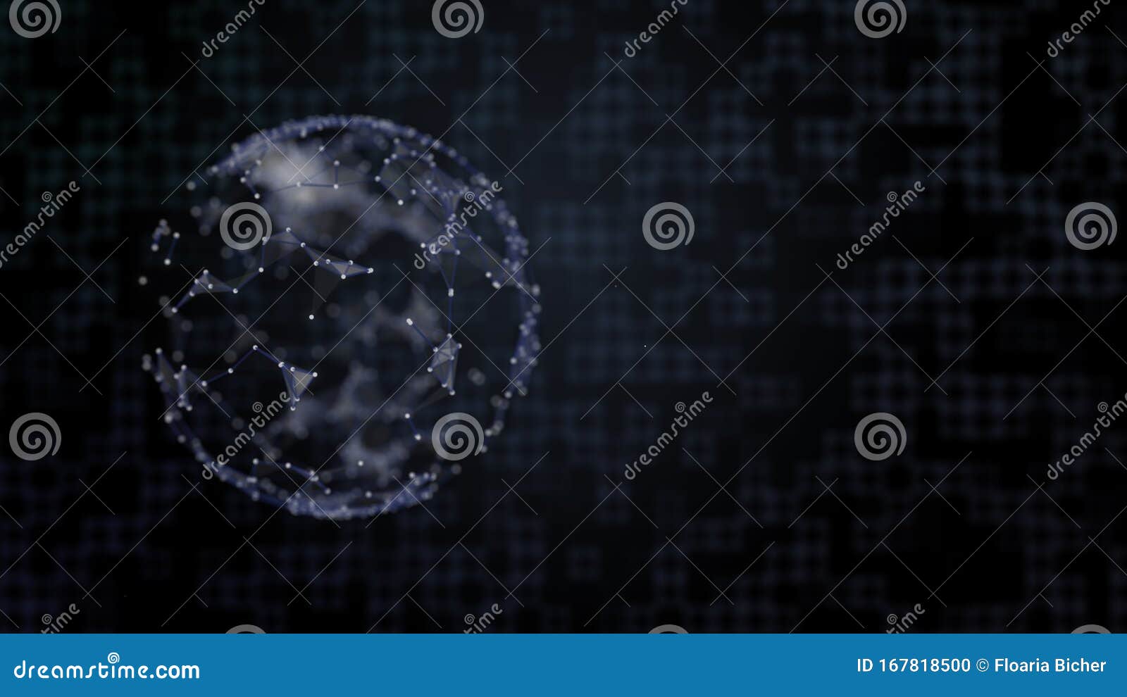 Conept Of Cyberspace And Programming Virtual Projection Of Planet In