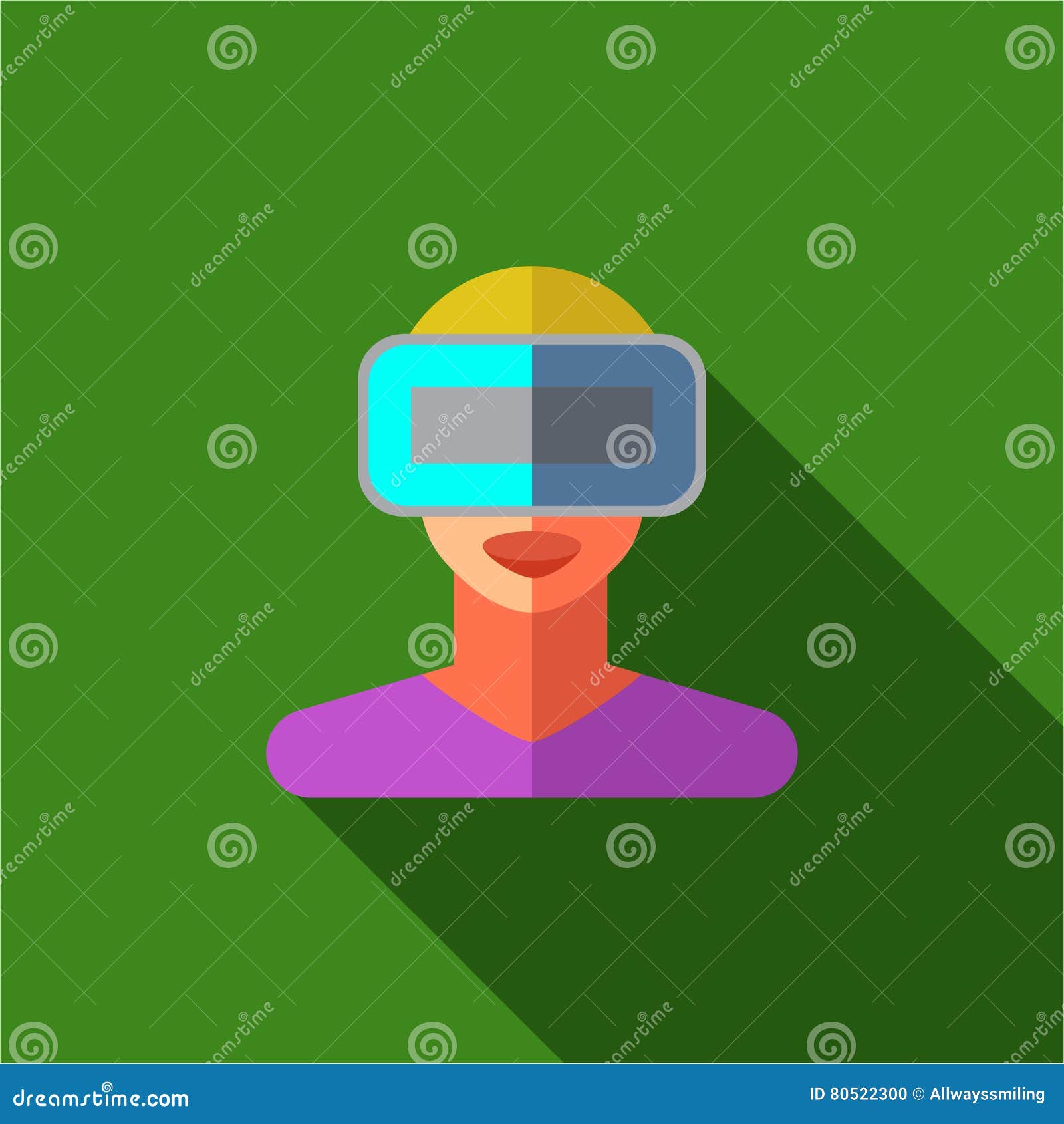 Virtual Ray Glasses Icon or Illustration in Flat Style Stock Vector ...