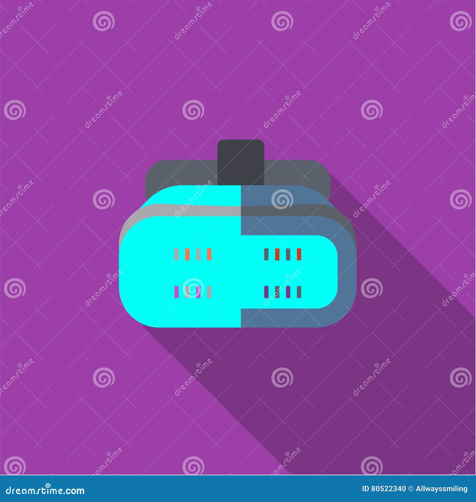 Virtual Ray Glasses Icon or Illustration in Flat Style Stock Vector ...