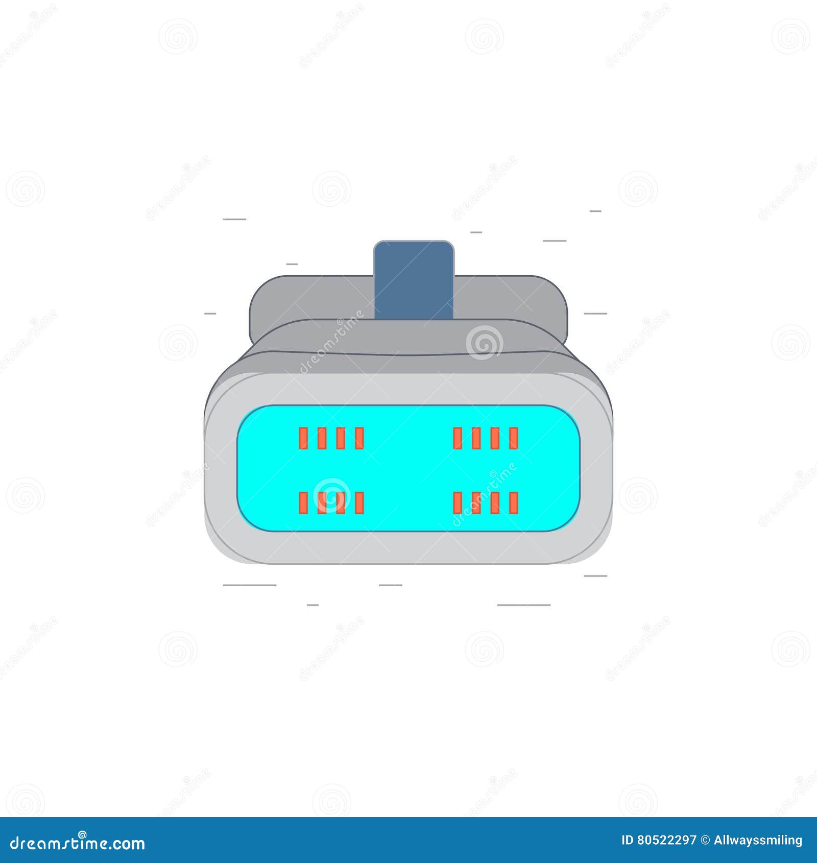Virtual Ray Glasses Icon or Illustration in Outline Style Stock Vector ...