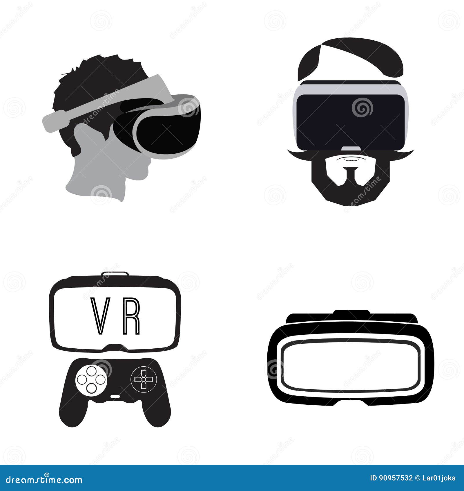 Virtual reailty gaming stock vector. Illustration of futuristic - 90957532