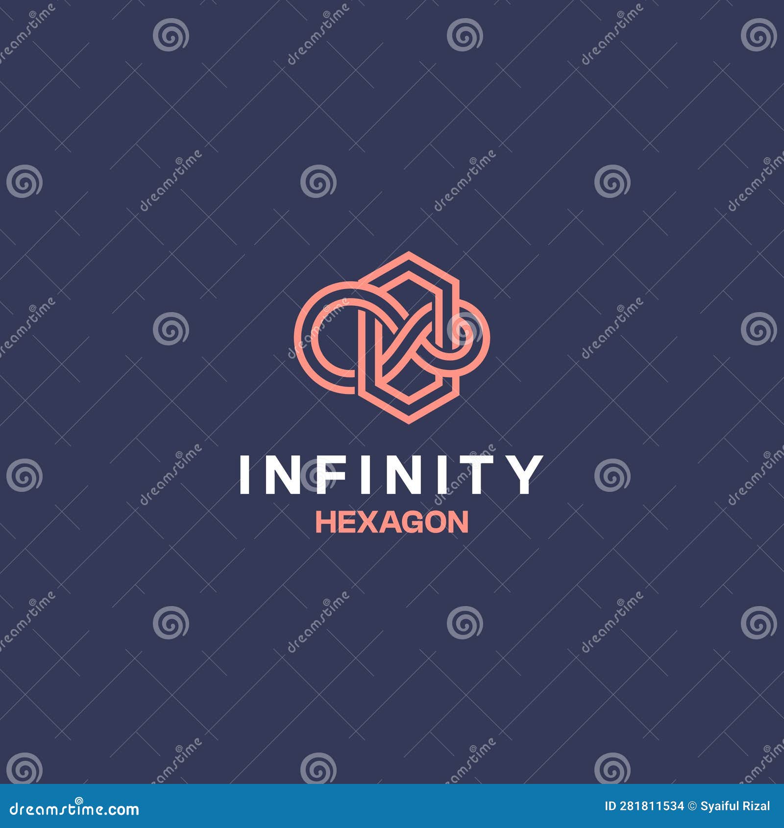 Infinity Symbol Hexagon Logo Stock Illustration - Illustration of vector, line: 281811534