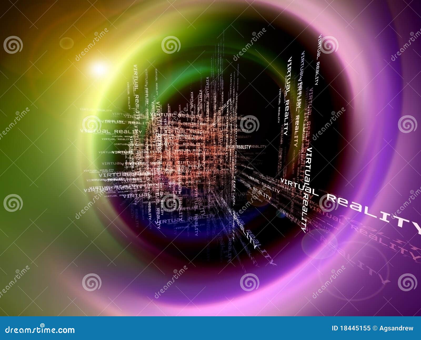 Virtual Reality Abstract stock illustration. Illustration of wallpaper ...