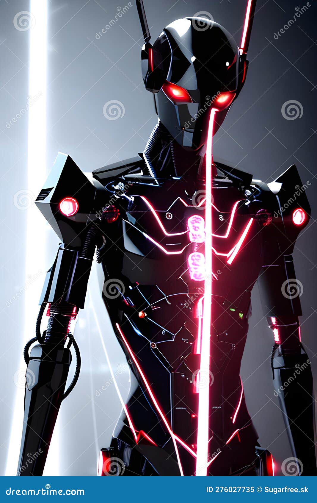 Virtual Reality and Android Illustration Stock Illustration ...