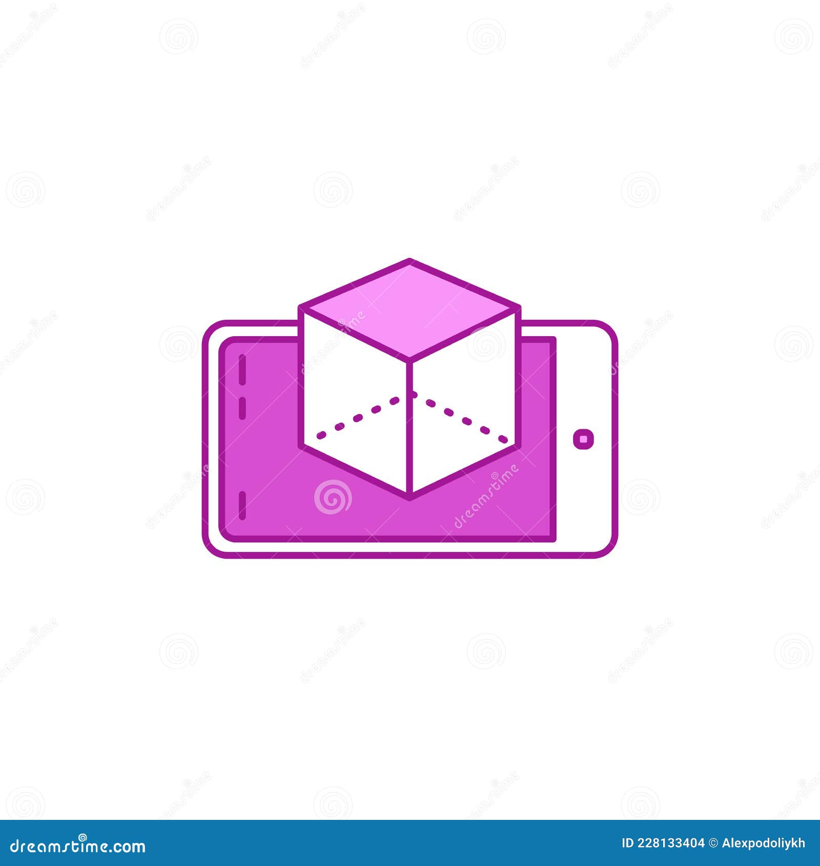 Virtual Reality Apps Color Line Icon. Innovative Technology Stock ...