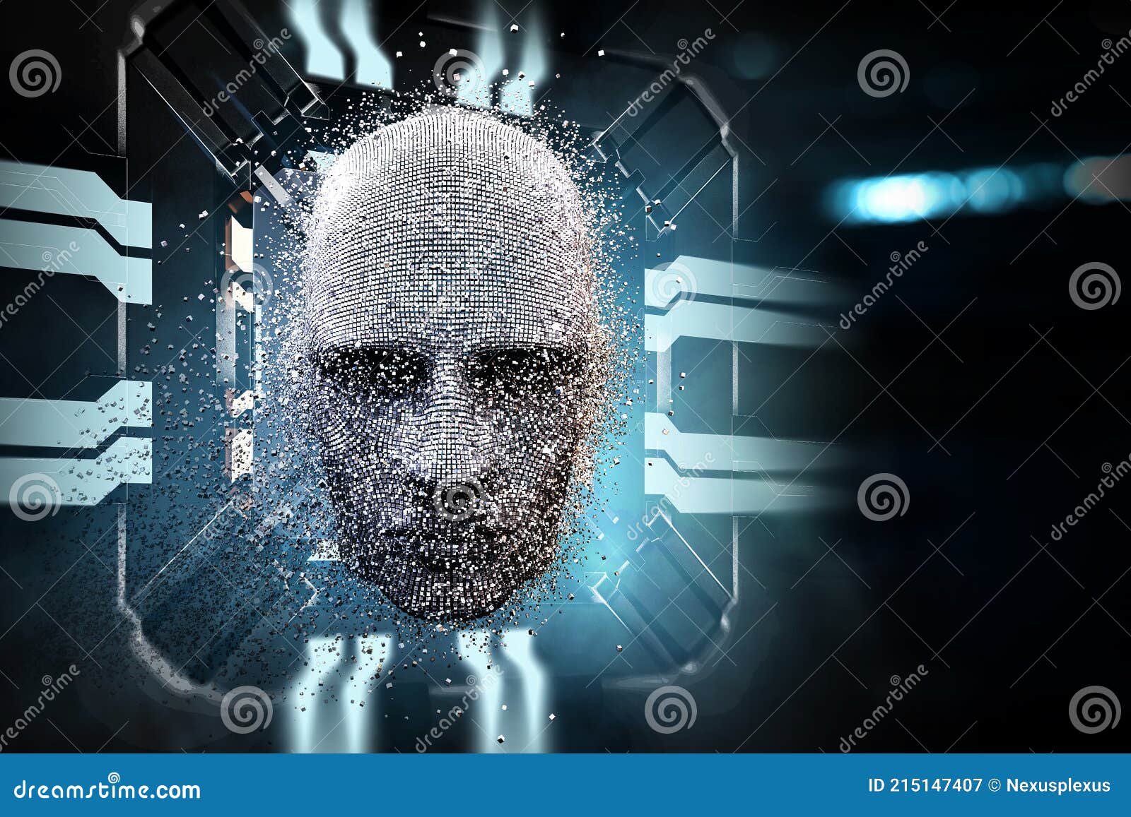 Virtual Reality and Artificial Intelligence Concept Stock Illustration ...