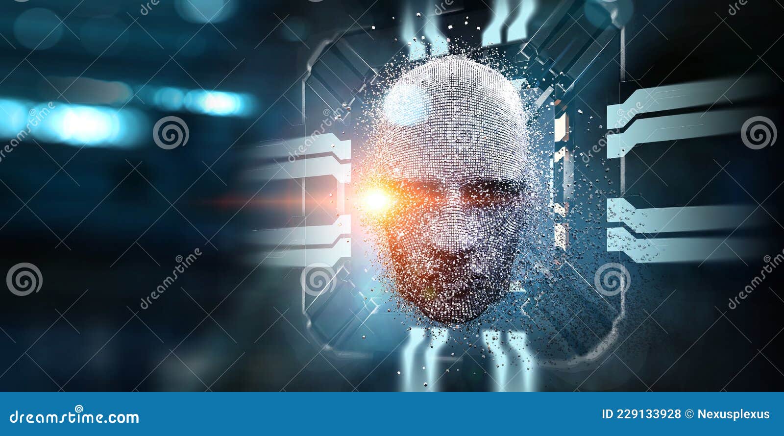 Virtual Reality and Artificial Intelligence Concept Stock Illustration ...