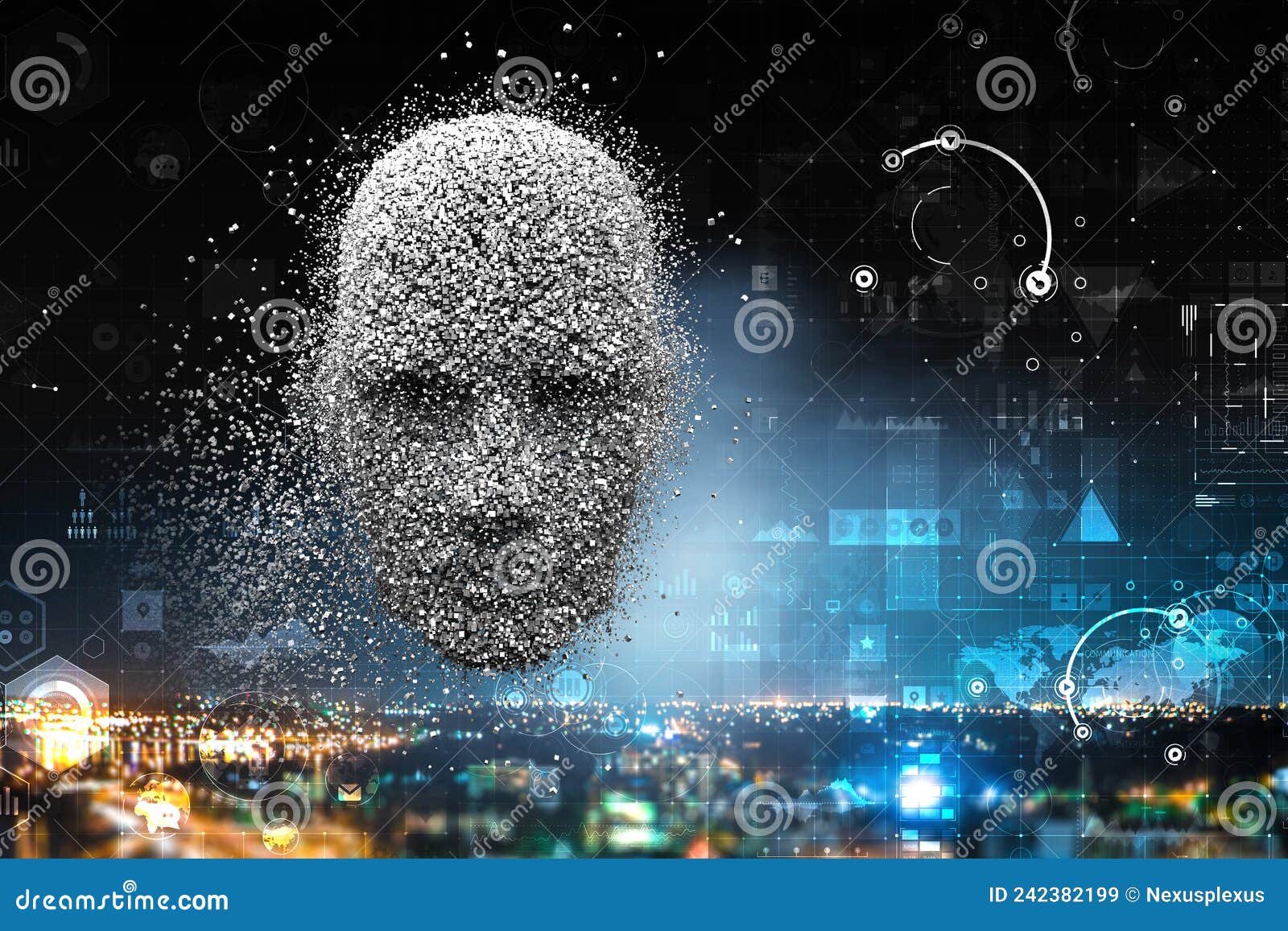 Virtual Reality and Artificial Intelligence Concept Stock Illustration ...