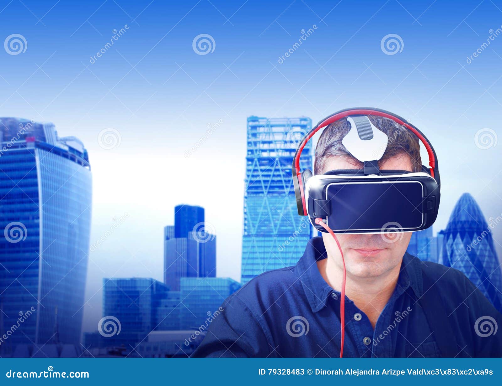 Virtual Reality Business Man Stock Image - Image of interconnectivity ...