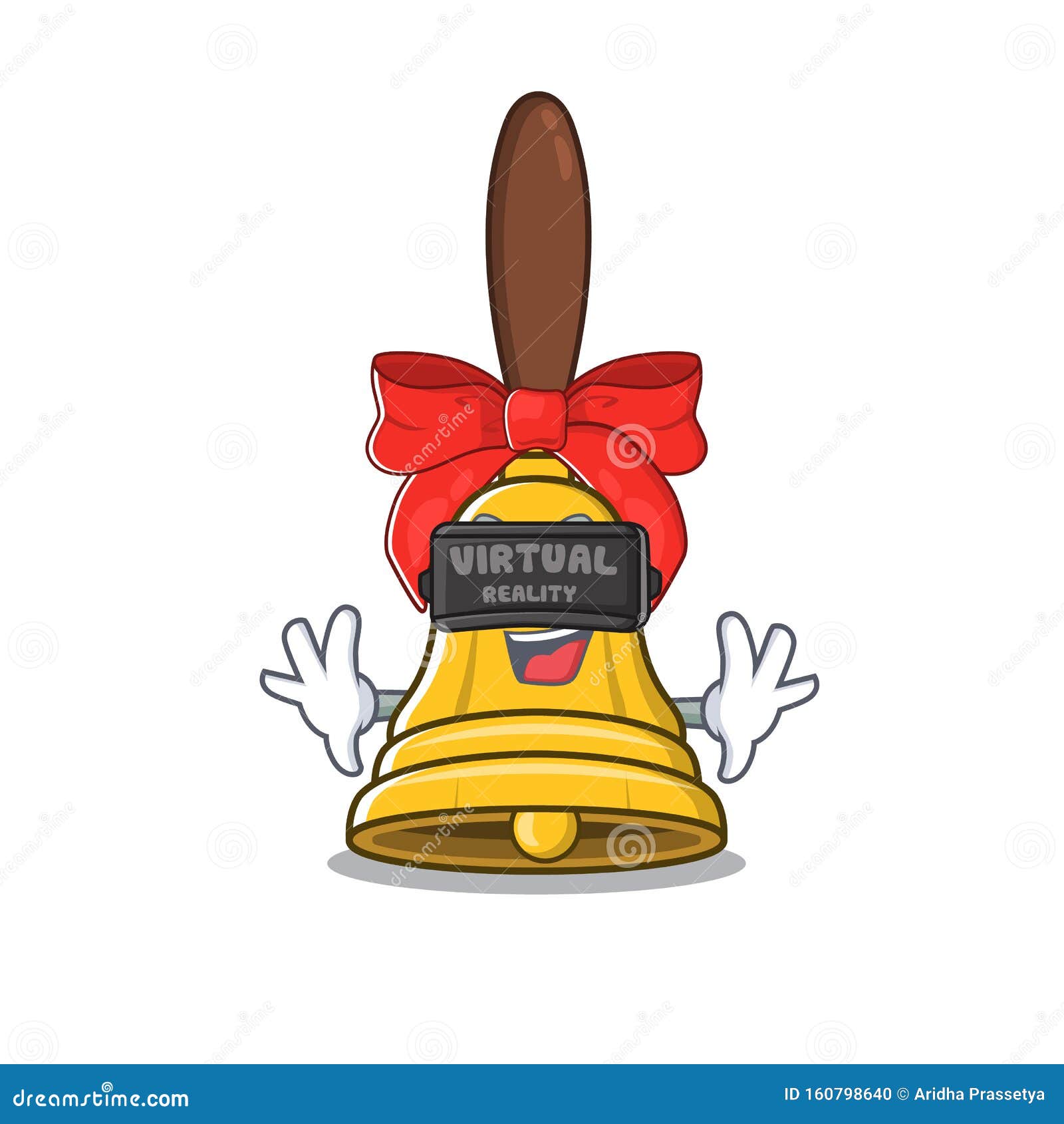 Virtual Reality Christmas Bells Isolated in the Cartoon Stock Vector ...
