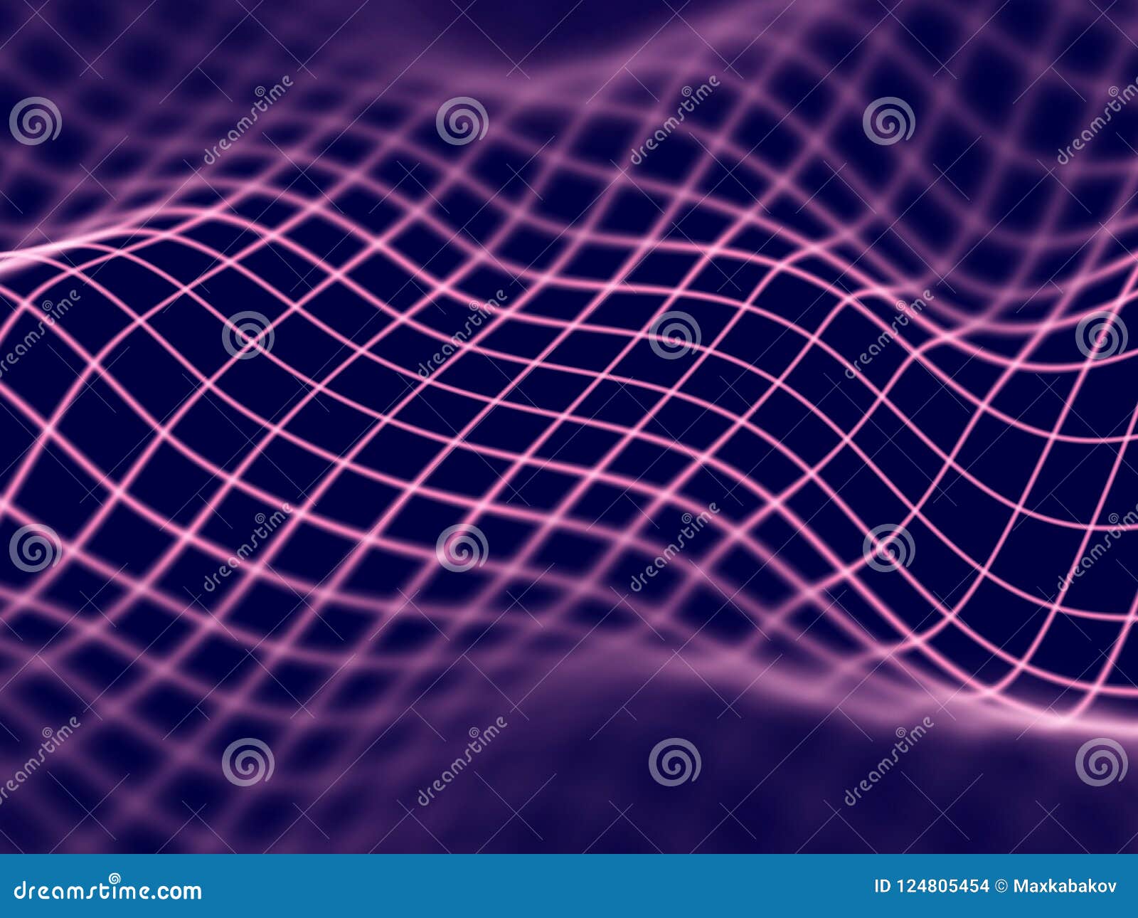 Virtual Reality Concept: Abstract Digital Landscape Grid in Cyberspace ...