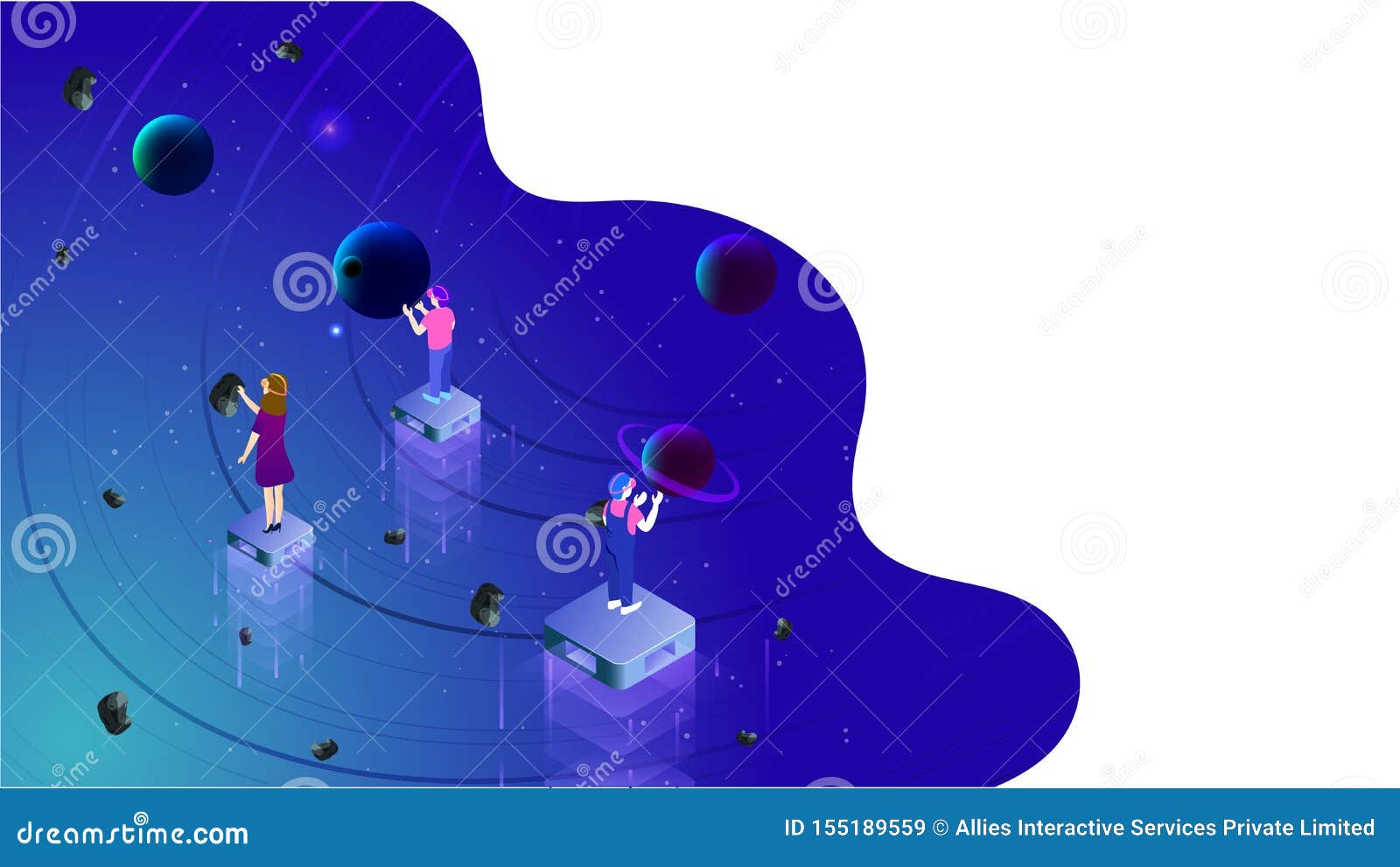 Virtual Reality Concept Based Isometric Design with Illustration of ...