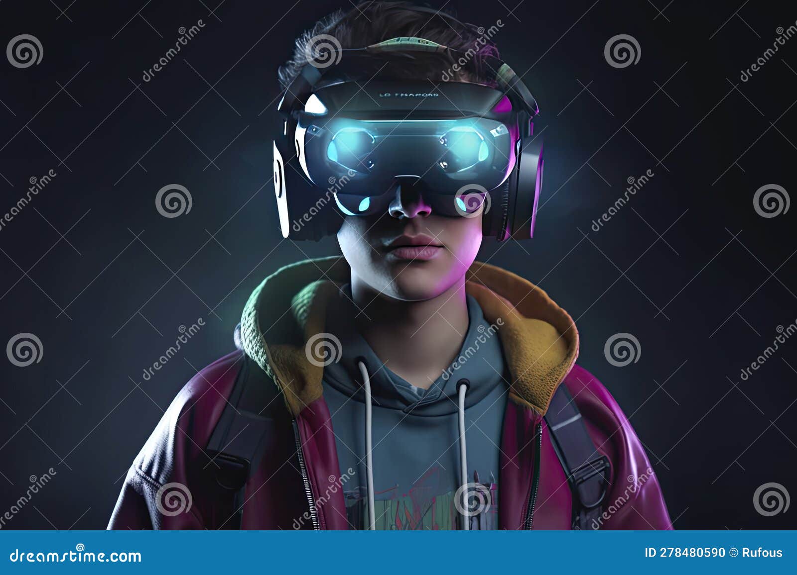 Virtual Reality Concept Character for Meta Verse - 3d Rendering Stock ...