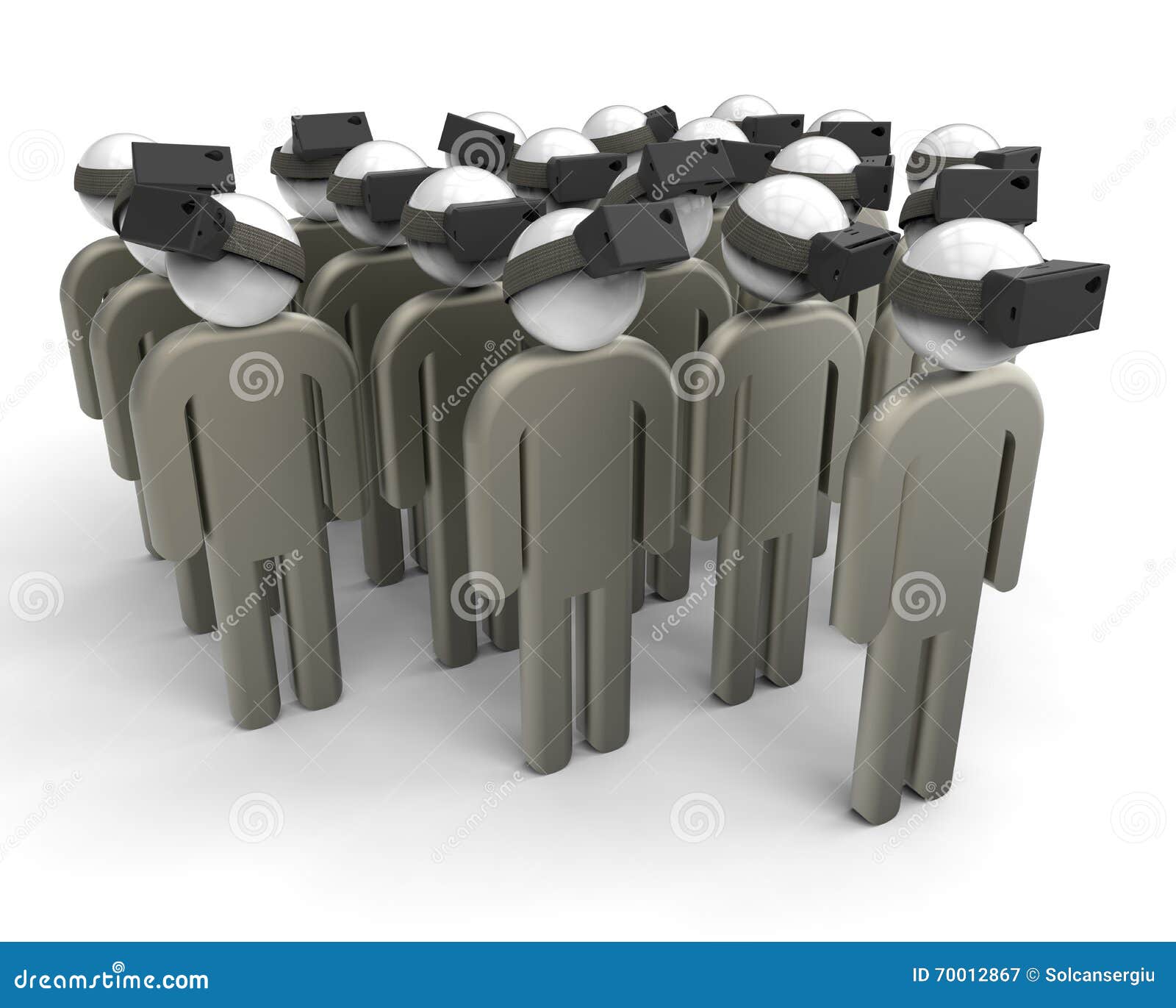 Virtual Reality Concept Group Stock Illustration - Illustration of ...