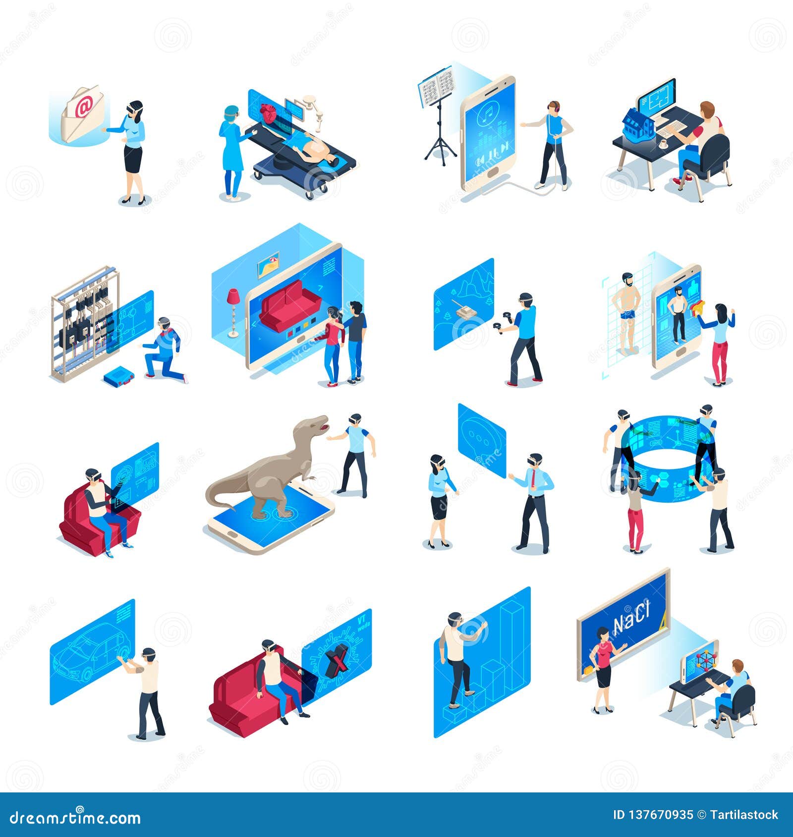 Immersion Isometric Icon, On Color Background Cartoon Vector ...