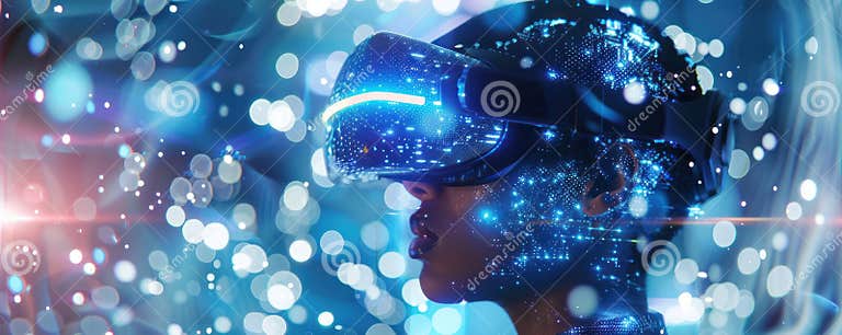 Virtual Reality Dreamscape, Abstract Layers of Digital , Generative Ai ...