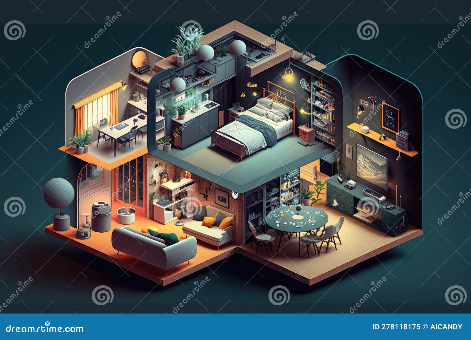 Virtual Reality Experience of an AI-powered Smart Home Stock ...