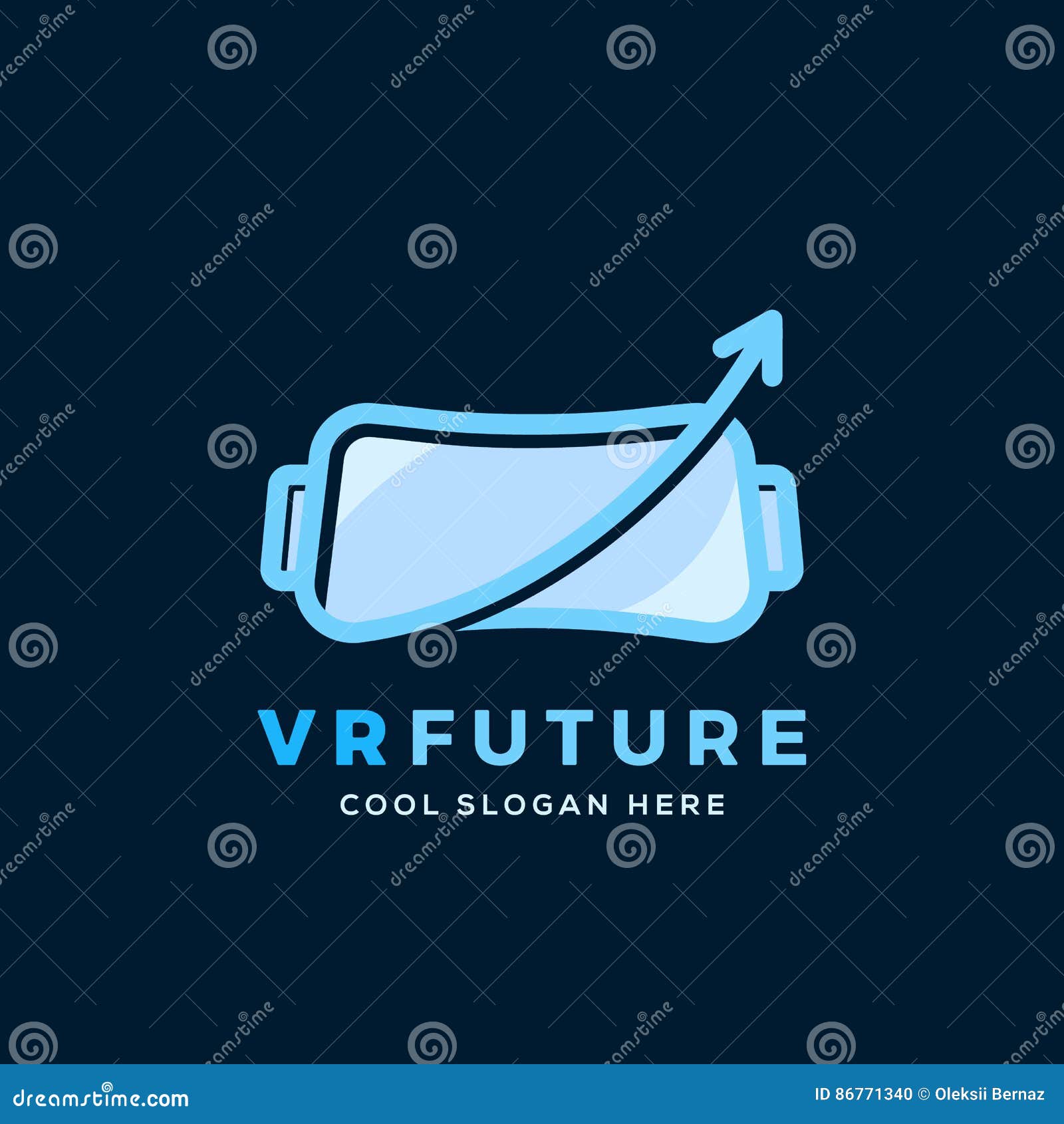 Virtual Reality Future Abstract Vector Sign, Symbol or Logo Template ...
