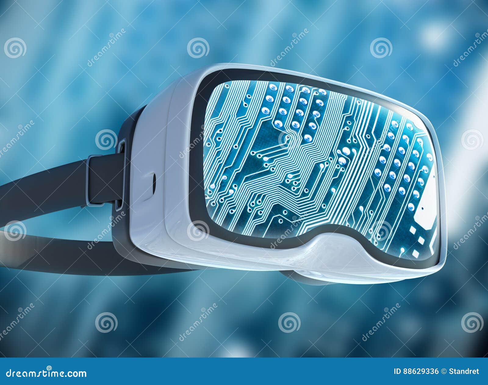 Virtual Reality Glasses, Futuristic Hacker, Internet Technology and ...