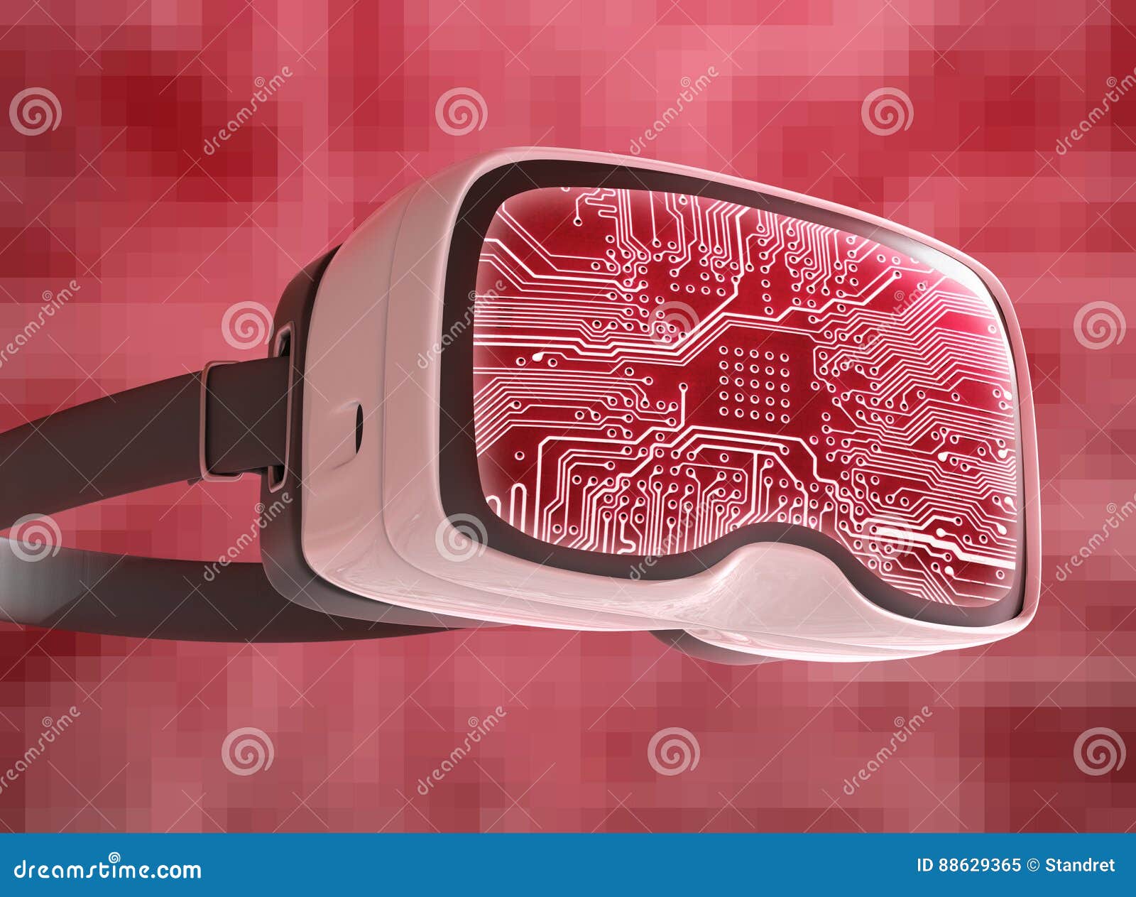 Virtual Reality Glasses, Futuristic Hacker, Internet Technology and ...