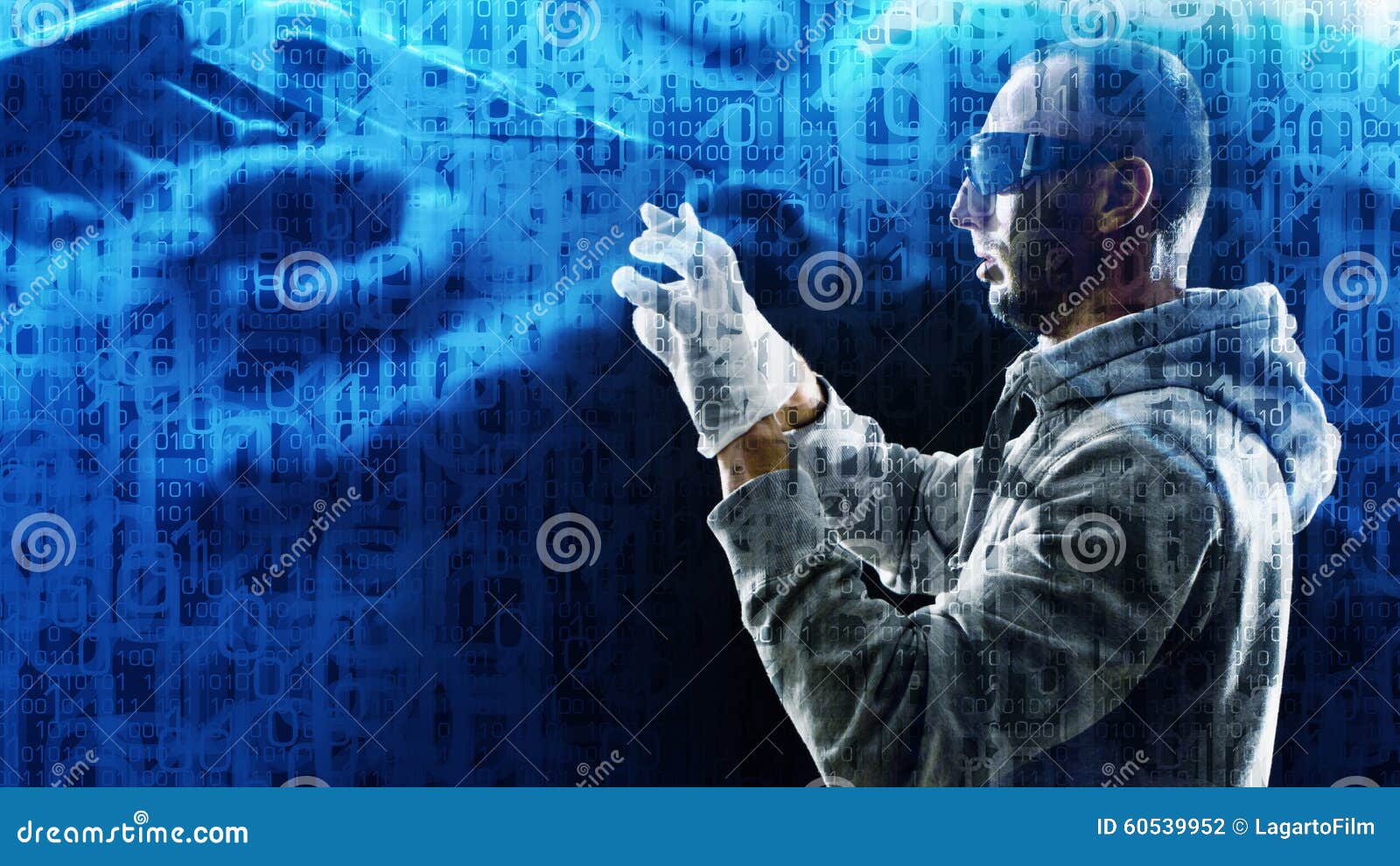 Virtual Reality Glasses and Hacker Attack Stock Photo - Image of ...