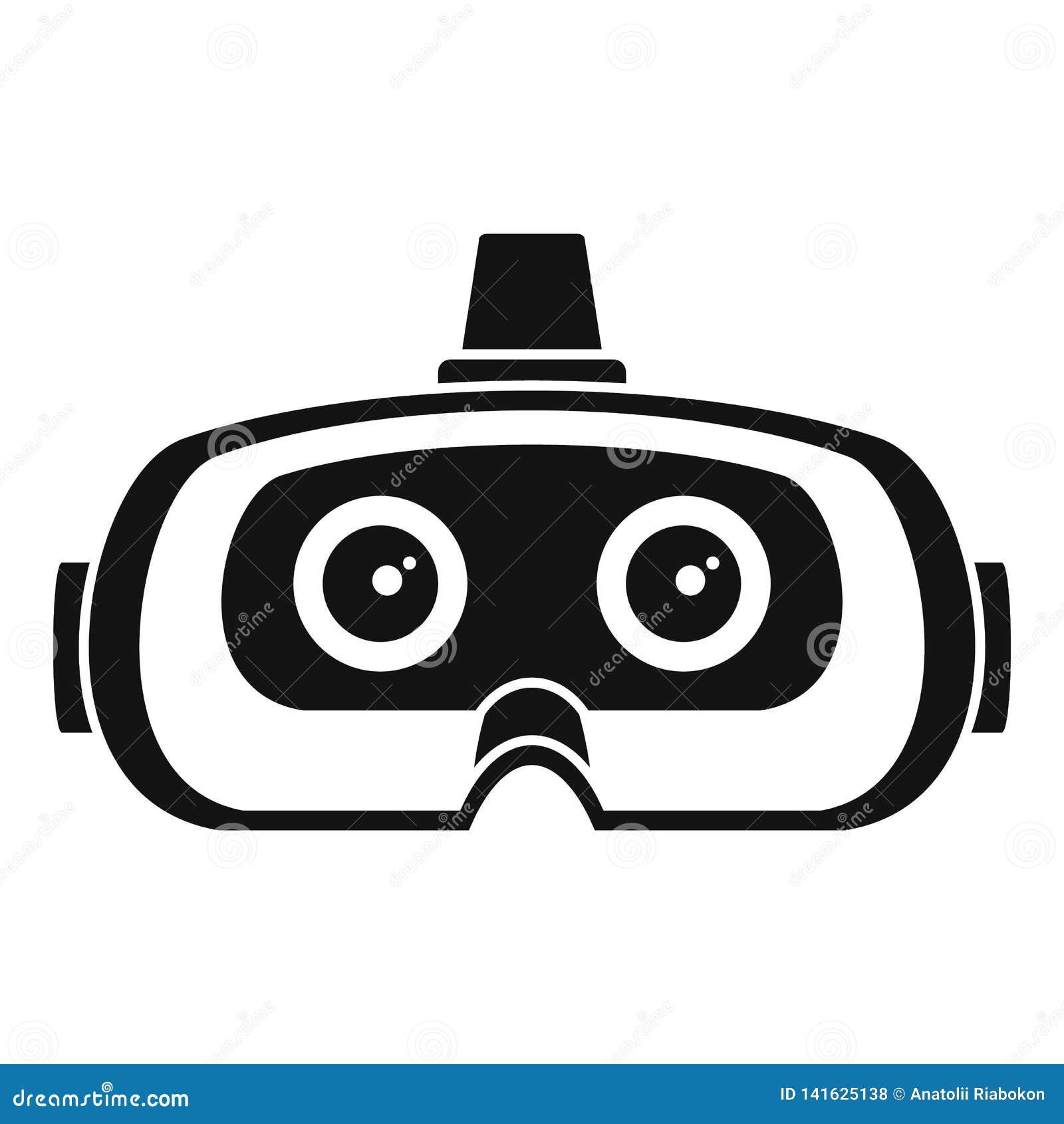 Virtual Reality Glasses Icon, Simple Style Stock Vector - Illustration ...