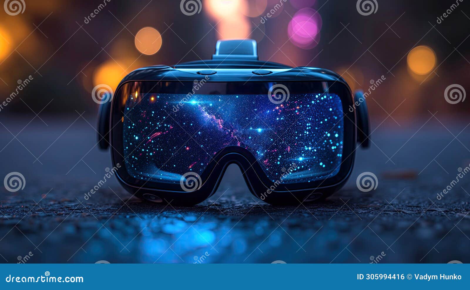 Virtual Reality Glasses with a Map of the Starry Sky on the Screen. 3D ...