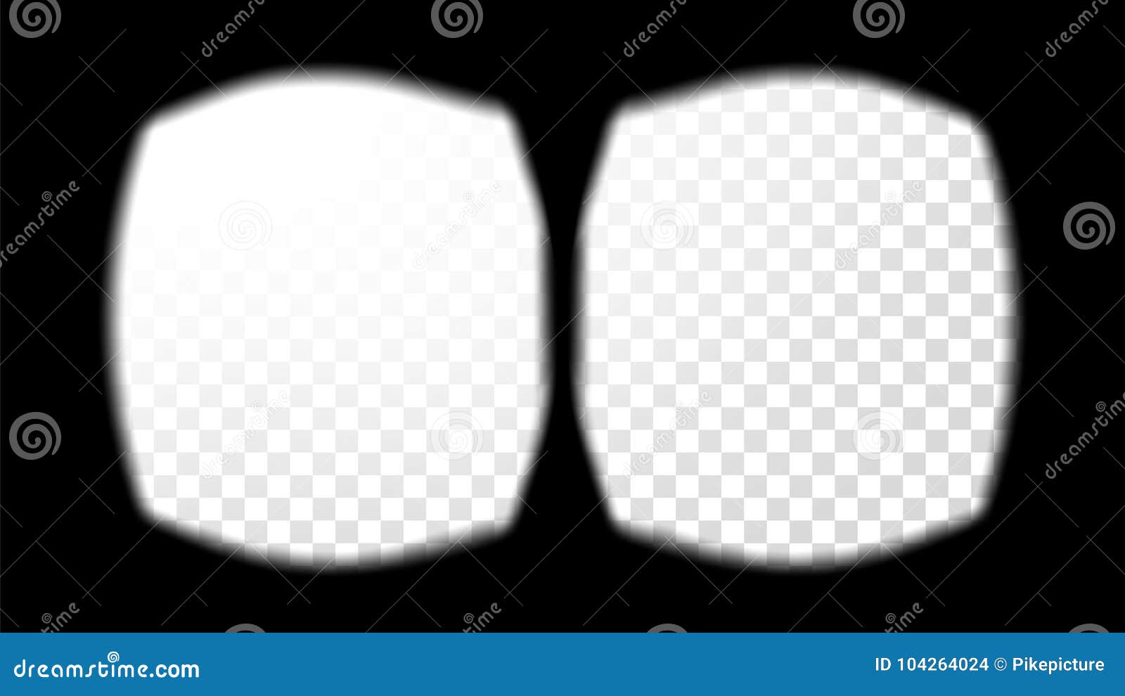 Virtual Reality Glasses Sight View Vector. Screen Frame Template. VR ...