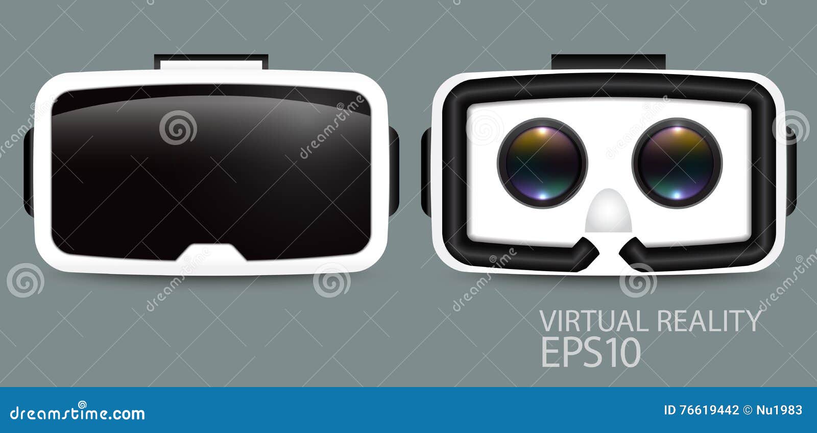 Virtual reality glasses. stock vector. Illustration of trendy - 76619442