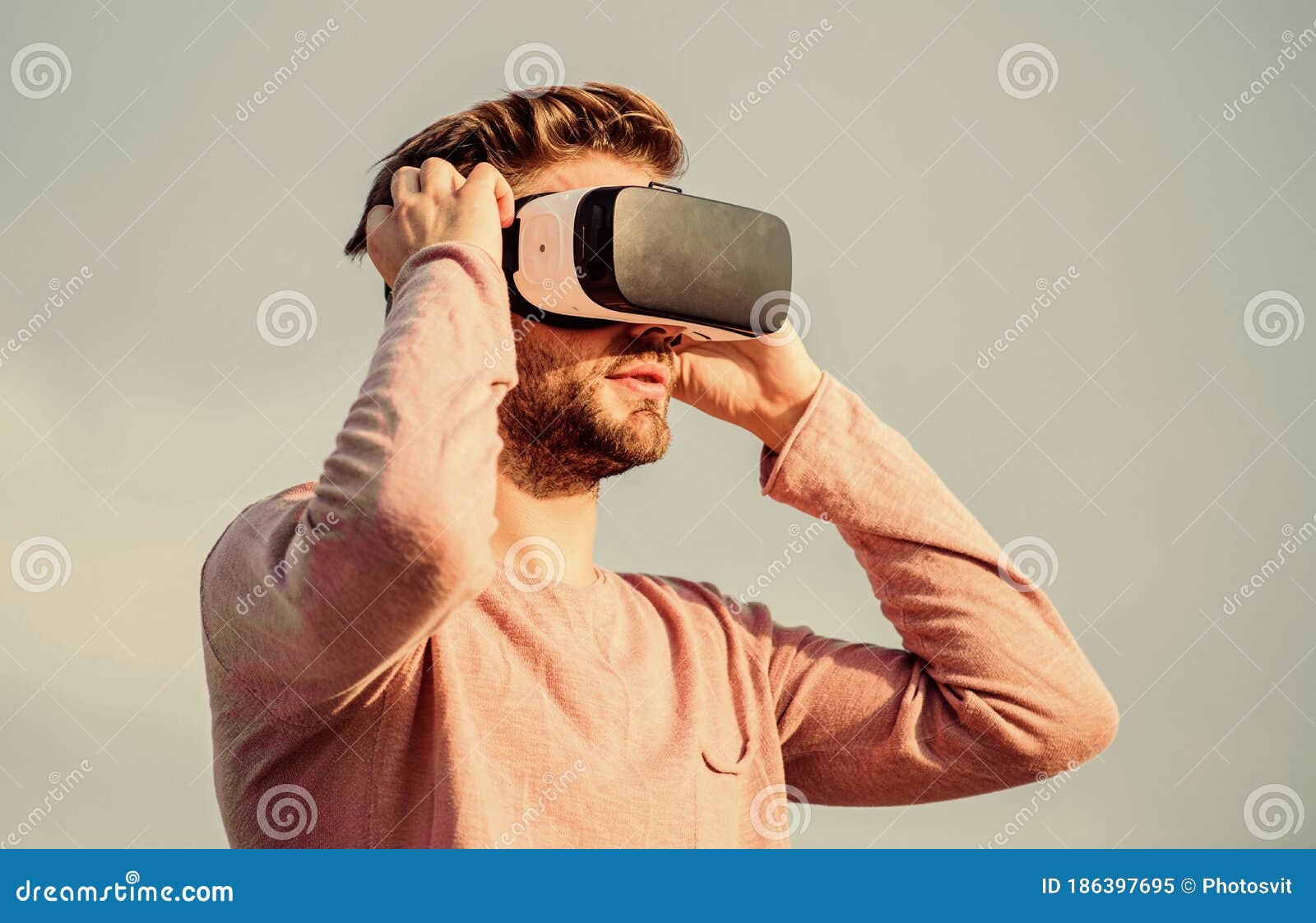 Virtual Reality Goggles. Augmented Reality. Gamer Concept. Modern ...