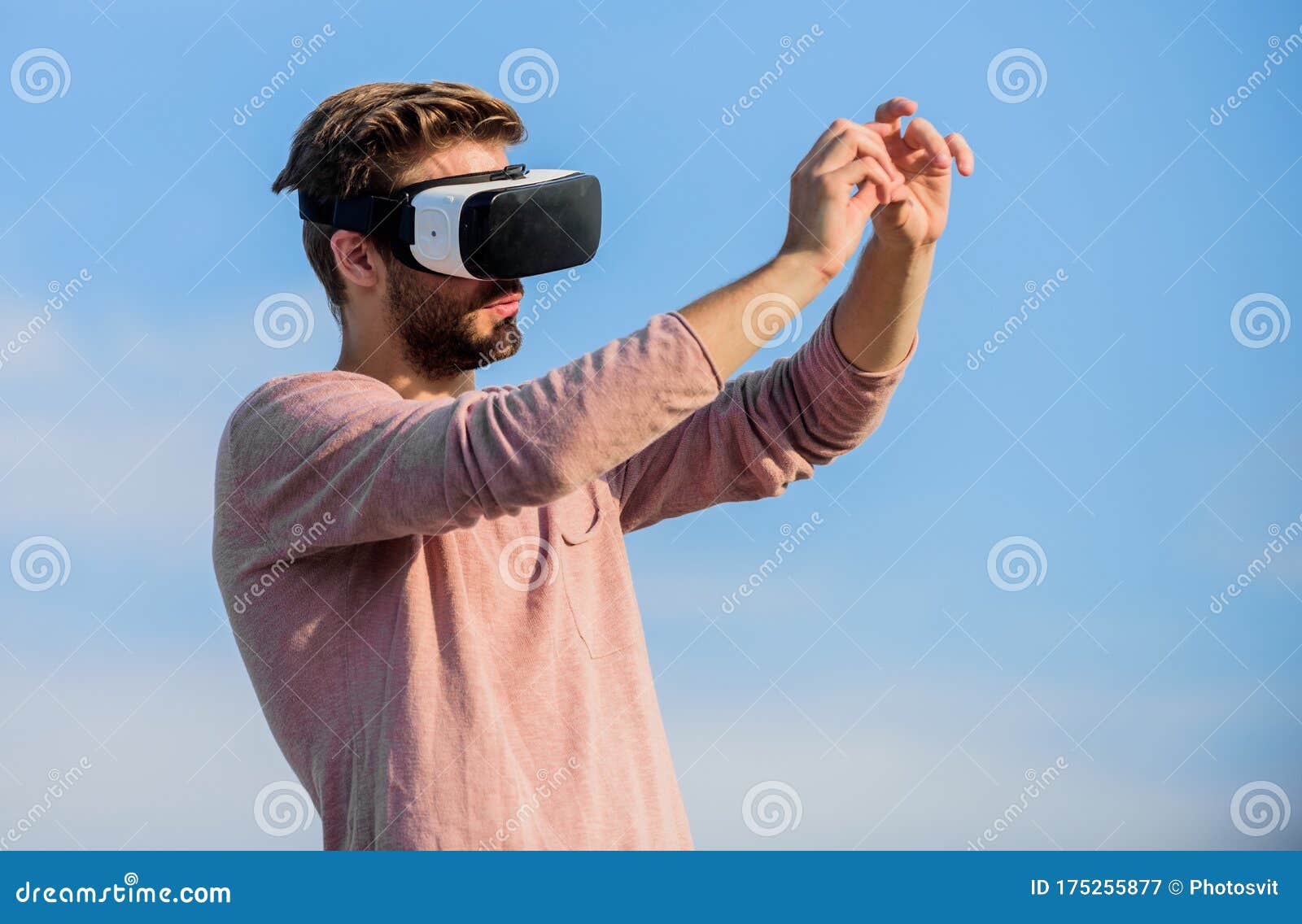 Virtual Reality Goggles. Designer or Engineer. Designing 3d Objects ...