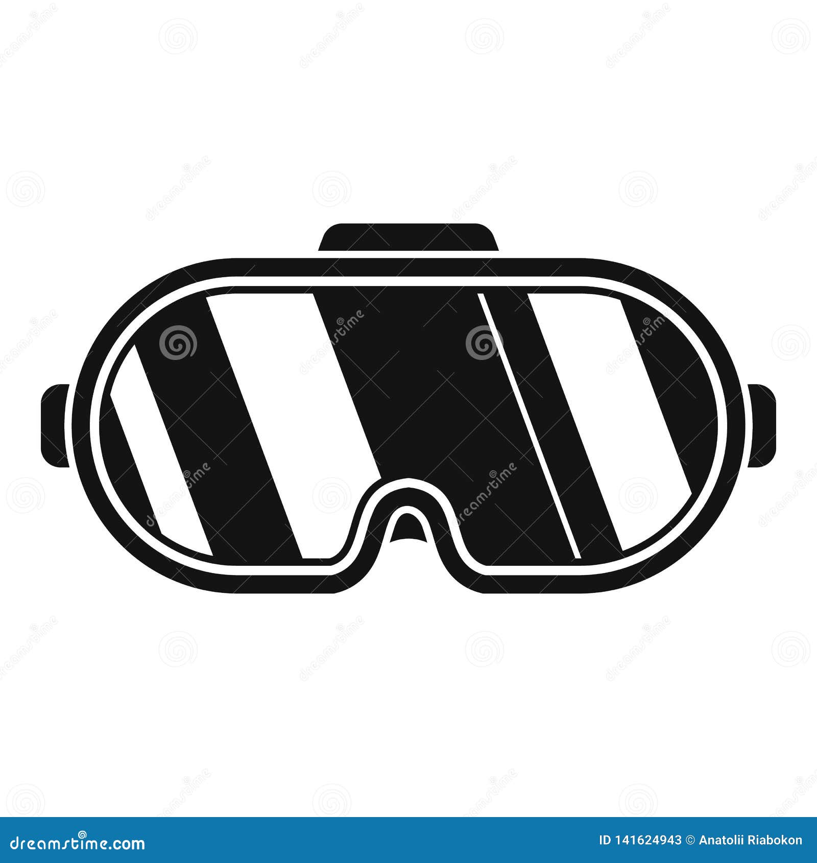 Virtual Reality Goggles Icon, Simple Style Stock Vector - Illustration ...