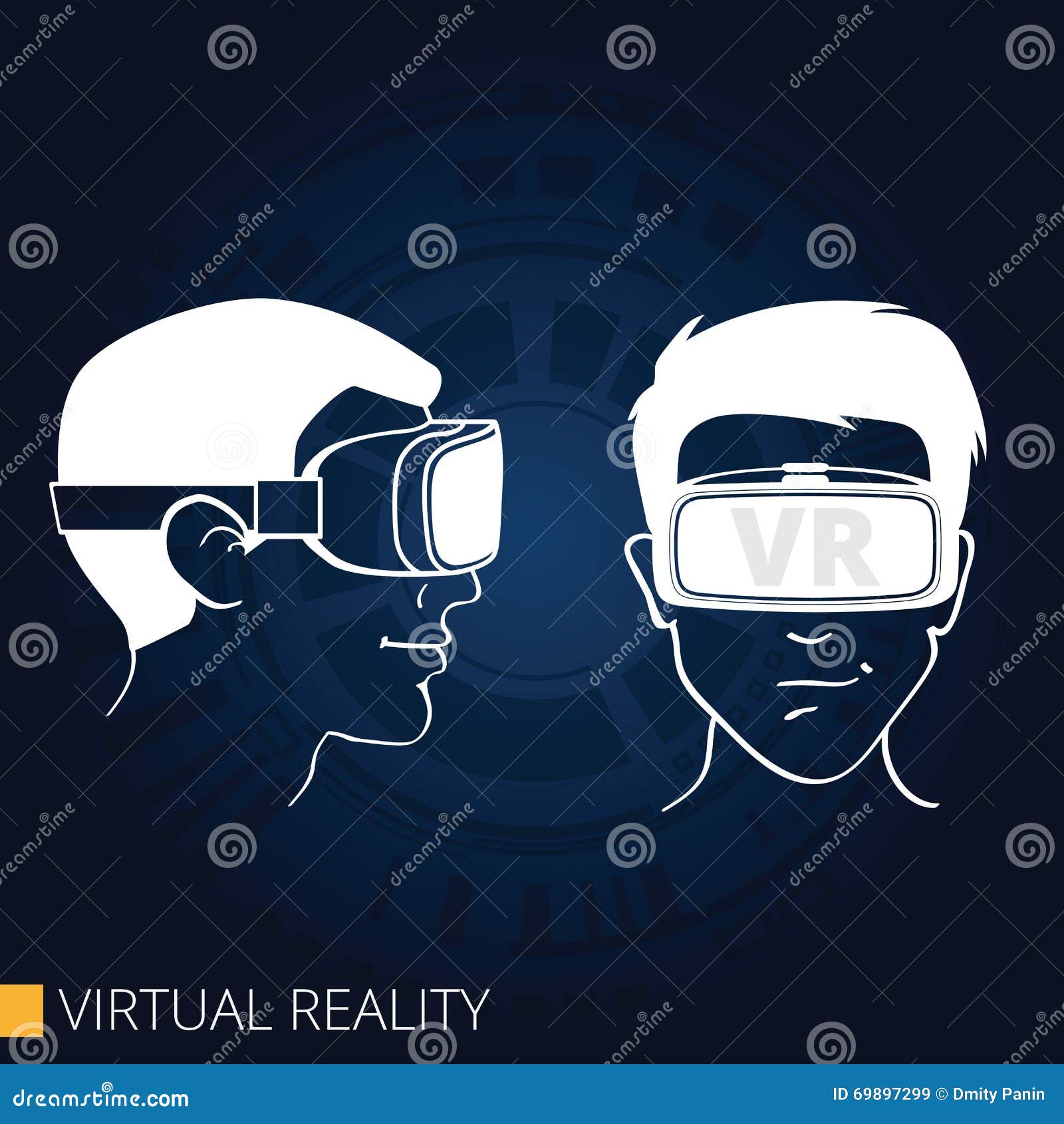 Virtual reality goggles stock vector. Illustration of design - 69897299