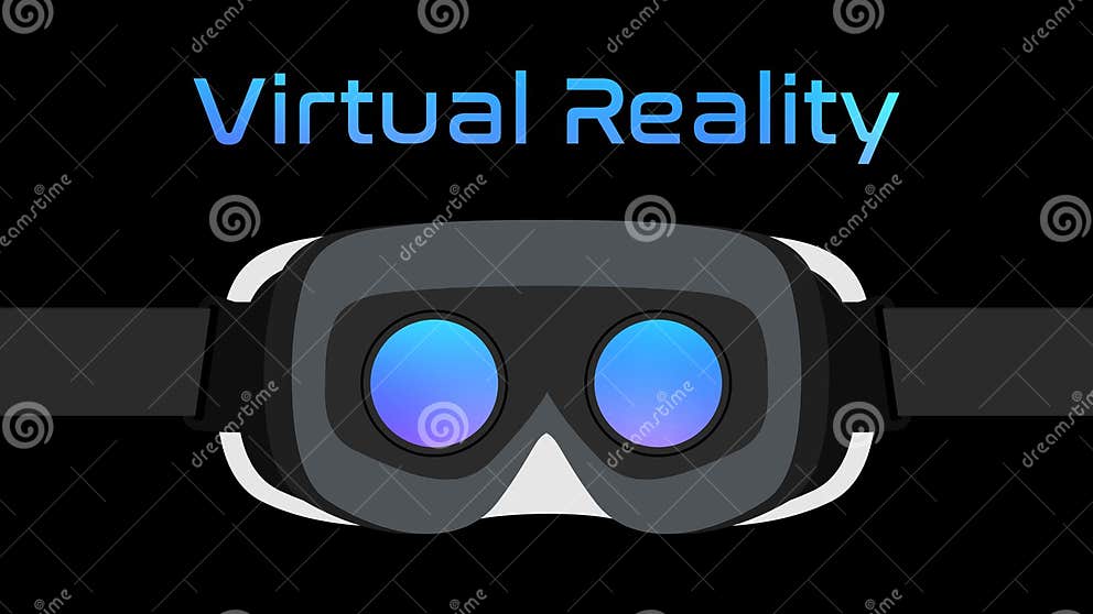Virtual Reality Goggles VR Headset Vector Black Stock Vector ...