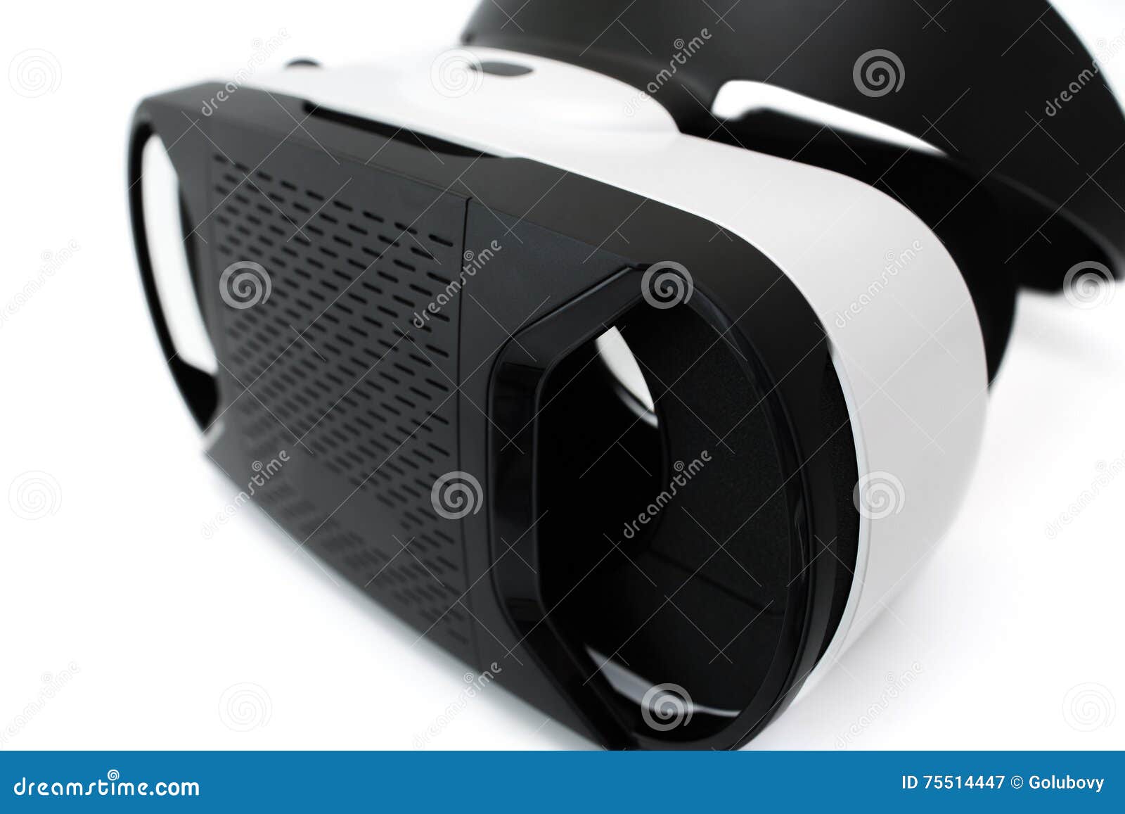 Virtual Reality Goggles, on White Stock Image - Image of device ...