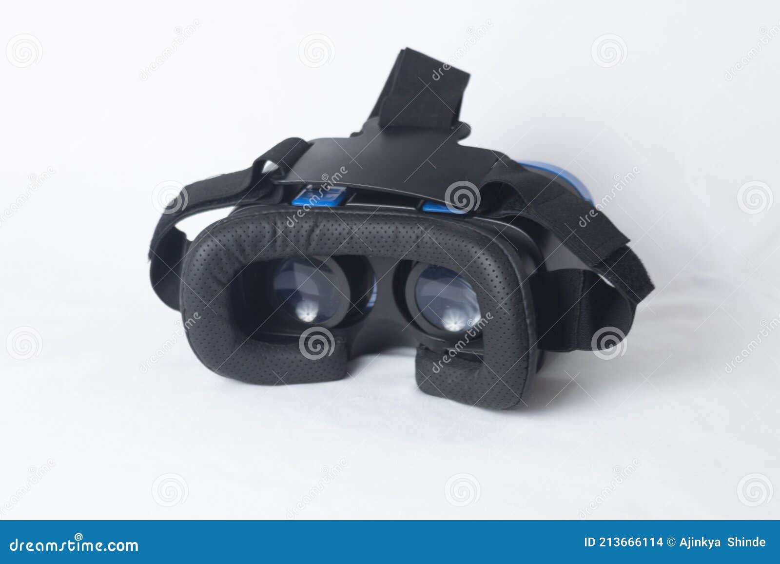 Virtual Reality Headgear Back View Stock Photo - Image of headset ...