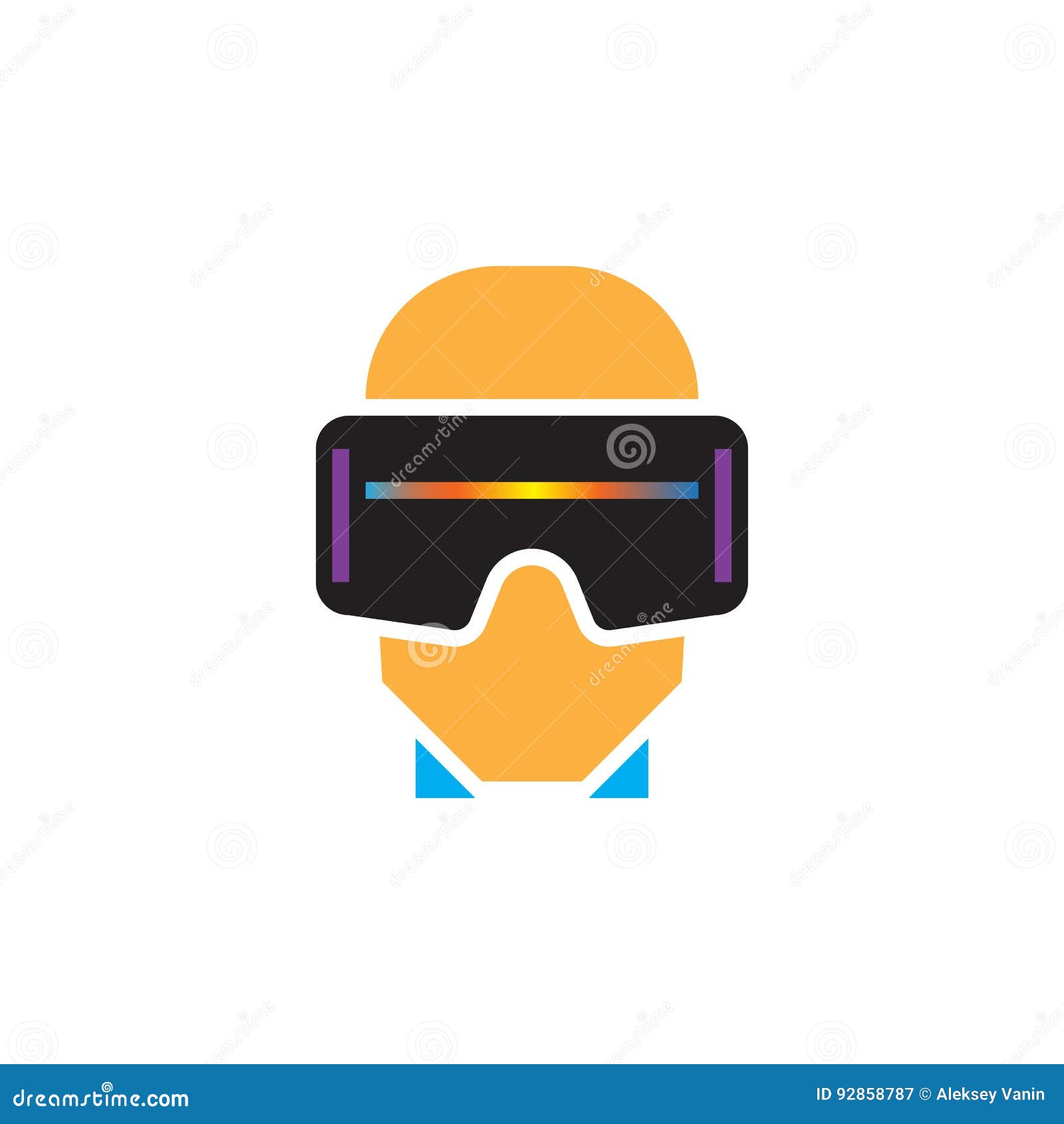 Virtual Reality Headset Icon Vector, Vr Glasses Solid Logo Illustration ...