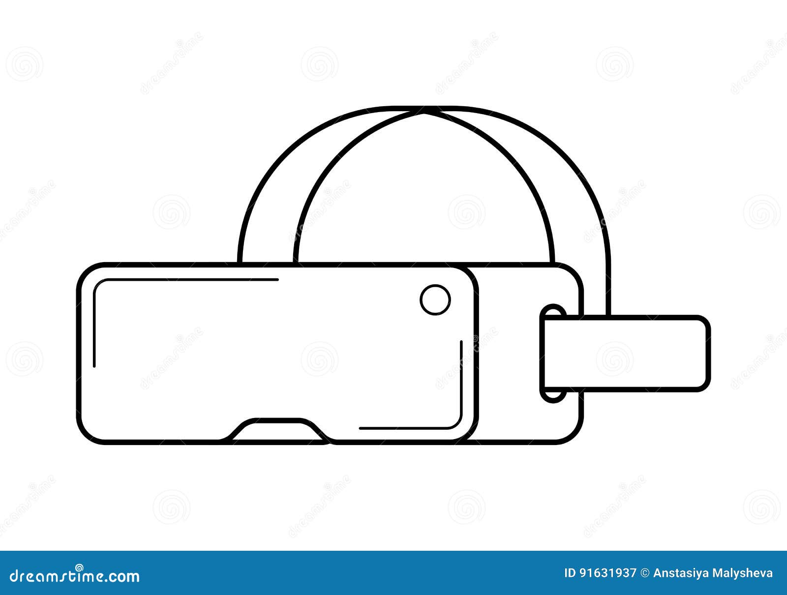 Virtual Reality Headset Line Art, Simple Gadget Icon Stock Vector ...