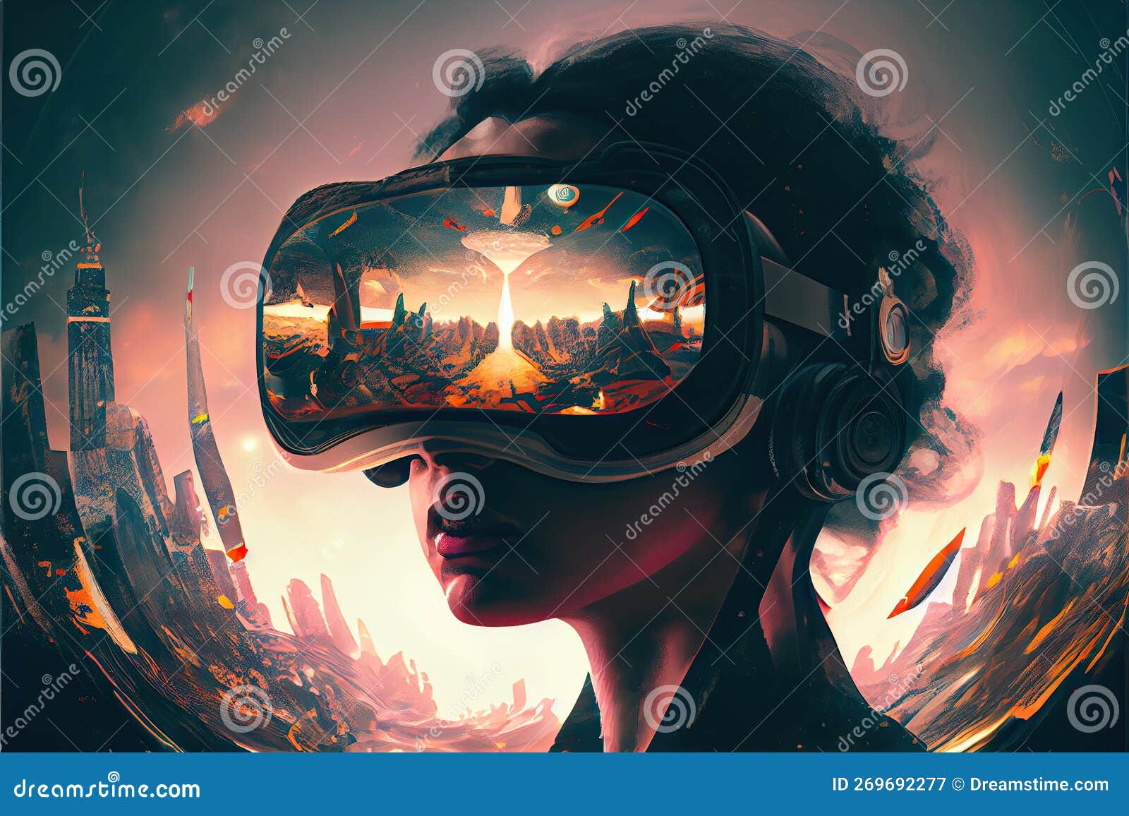 Virtual Reality Headset - Metaverse - Meta Technology - Generative Ai ...