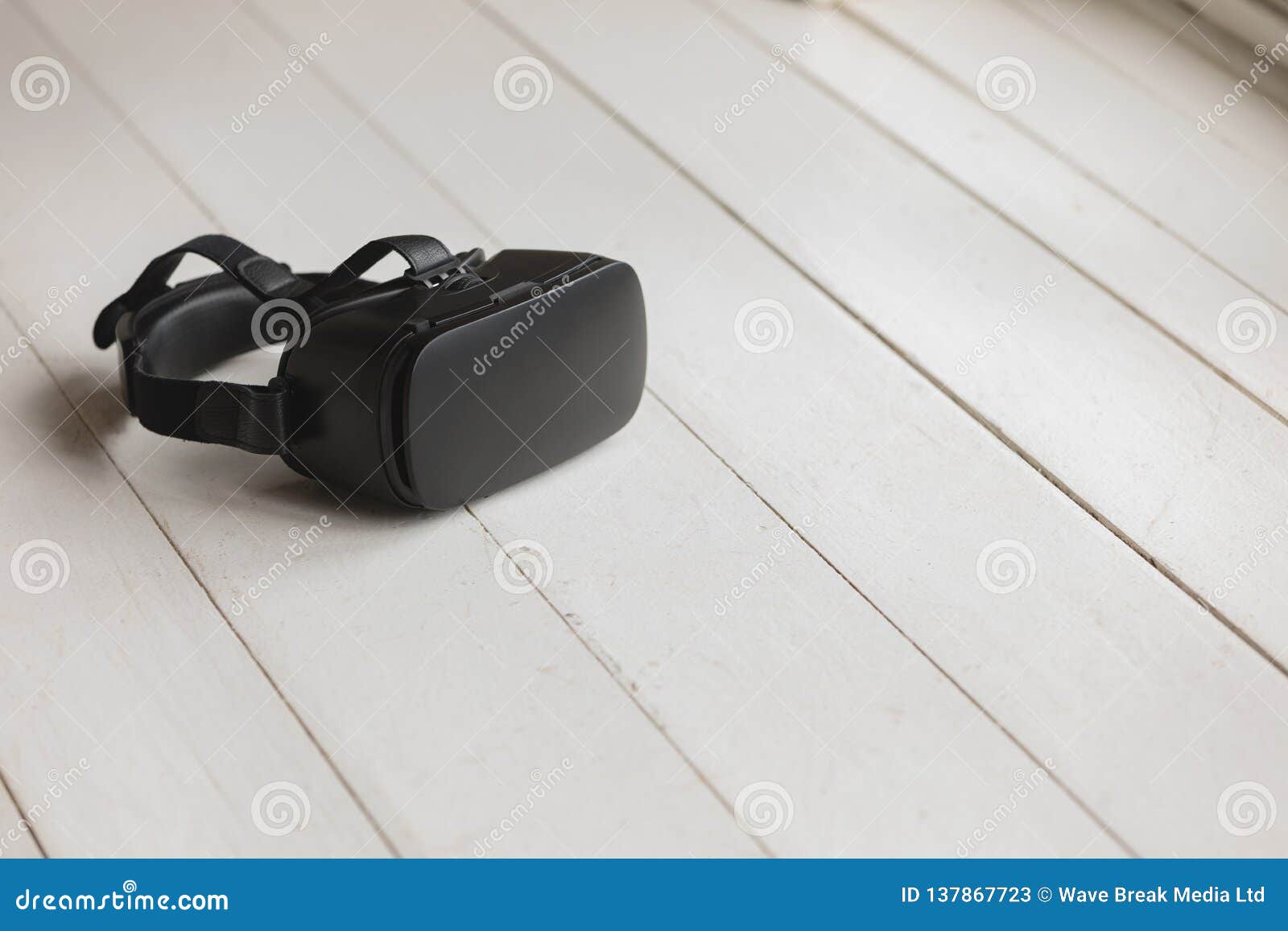 Virtual Reality Headset Placed on the Floor Stock Image - Image of ...