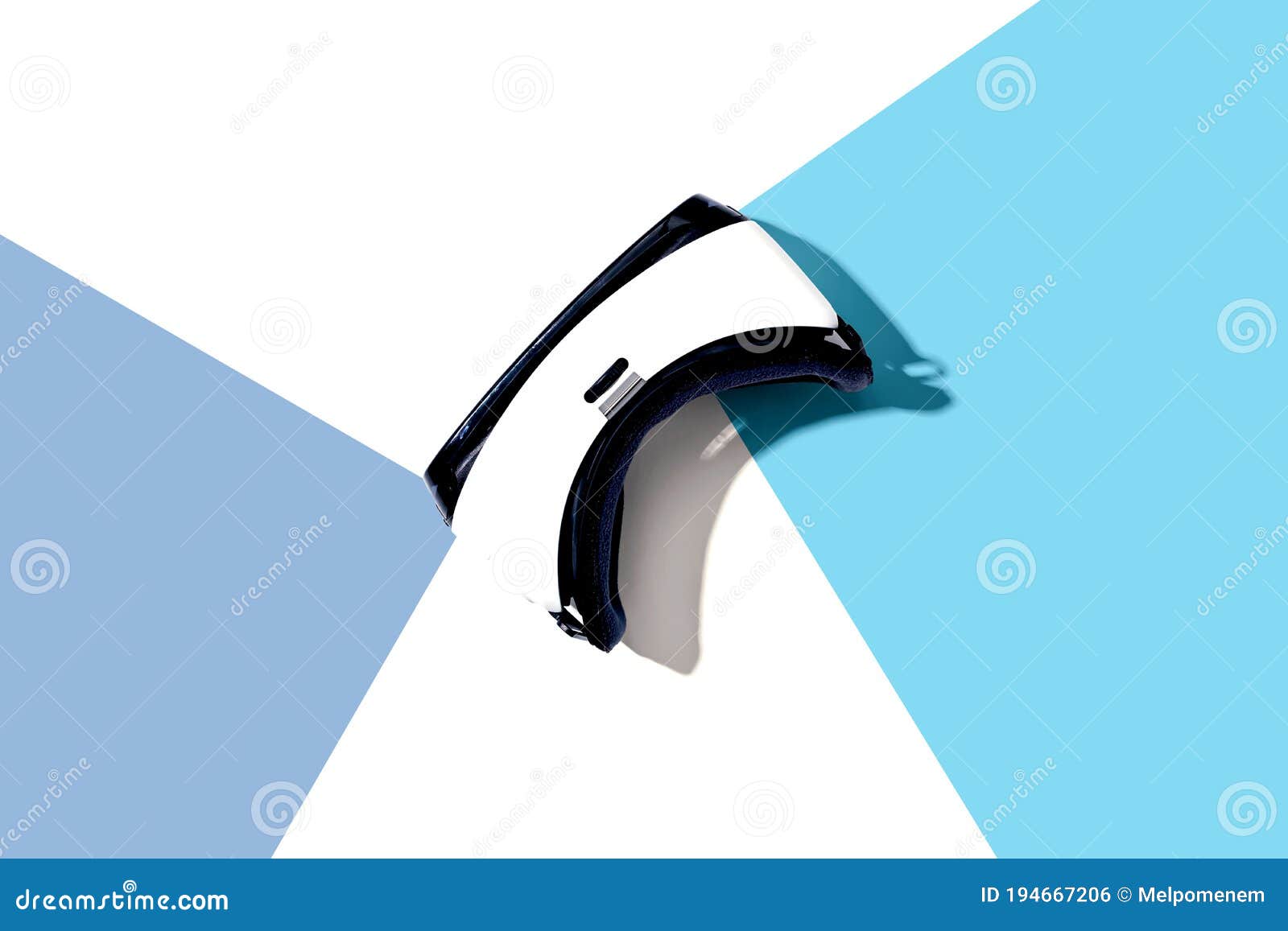 Virtual Reality Headset with Shadow Stock Photo - Image of concept ...