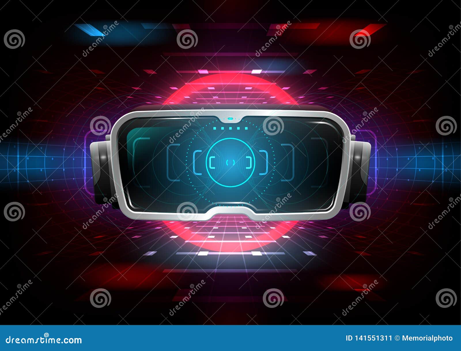 Virtual Reality Headset with Speed Motion Perspective, Abstract ...