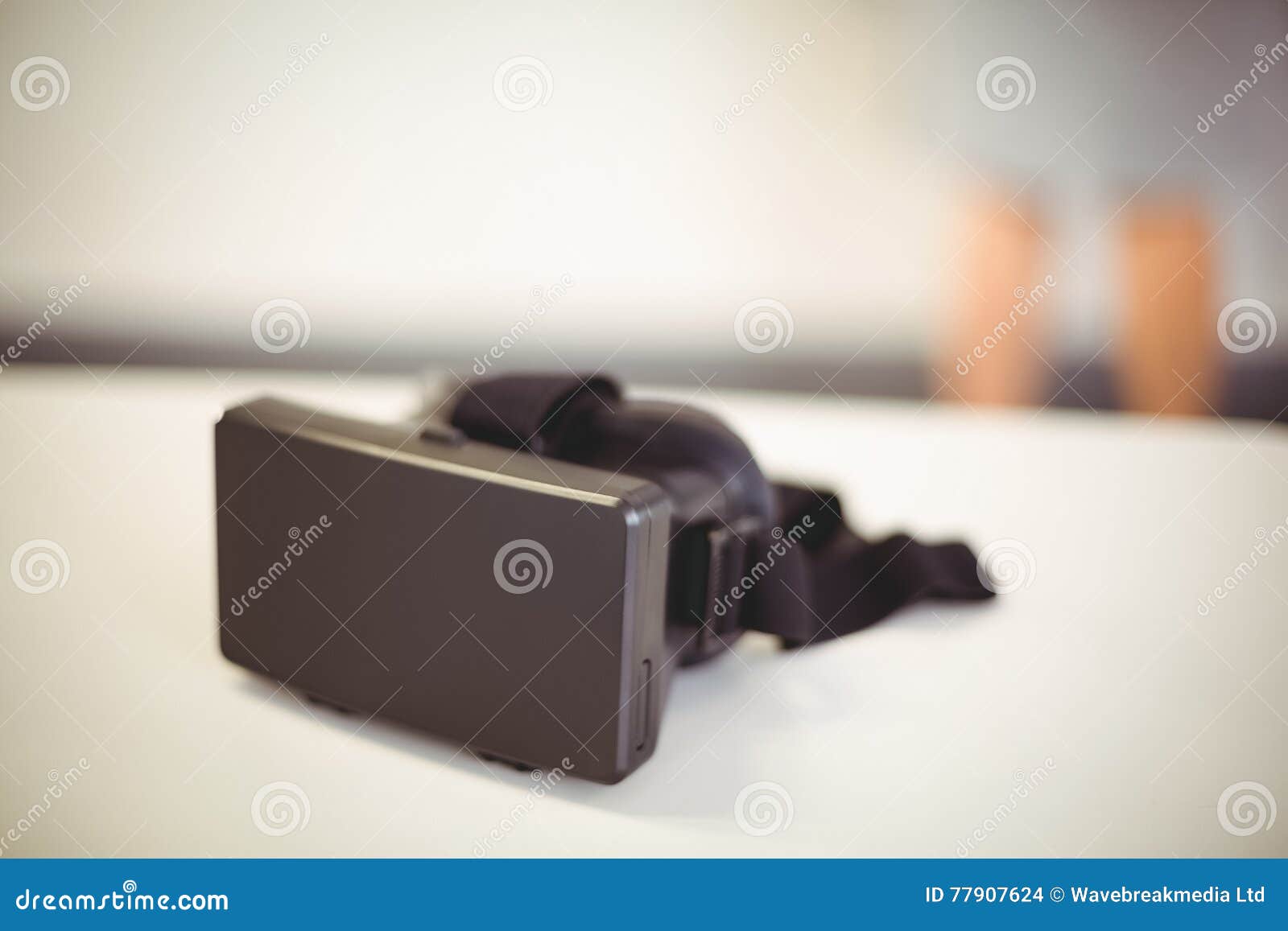 Virtual Reality Headset on Table Stock Illustration - Illustration of ...