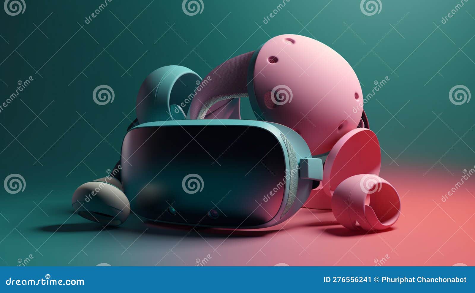 Virtual Reality Headset in Trending Color Palette with Generative AI ...