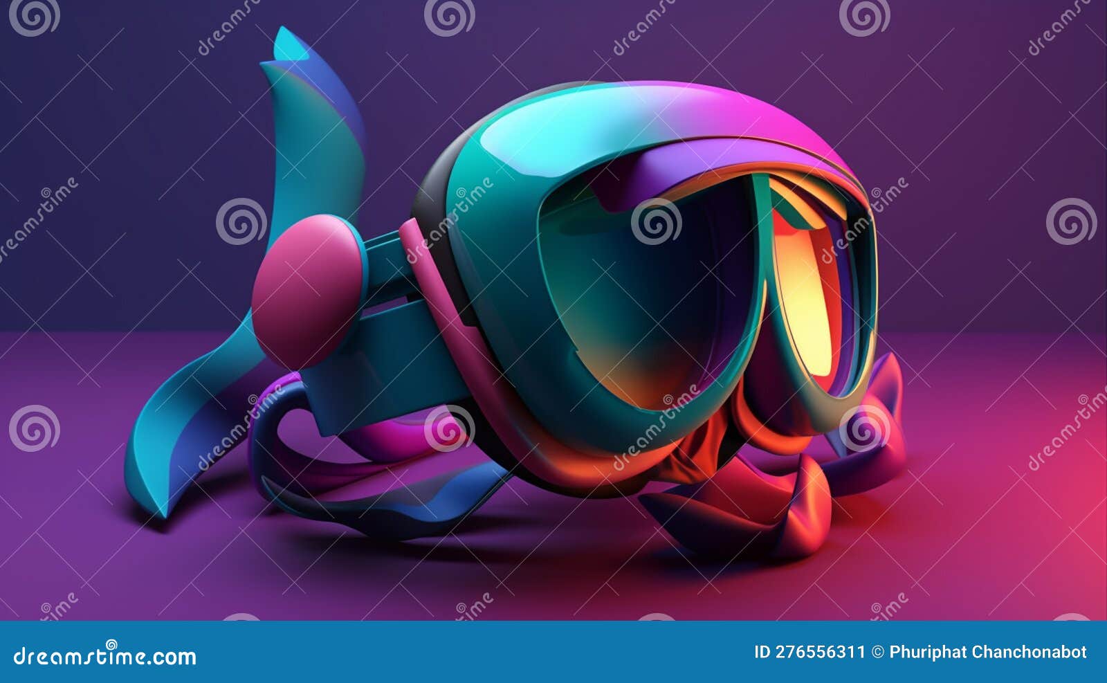 Virtual Reality Headset in Trending Color Palette with Generative AI ...