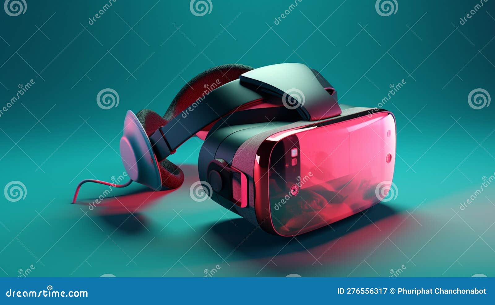 Virtual Reality Headset in Trending Color Palette with Generative AI ...