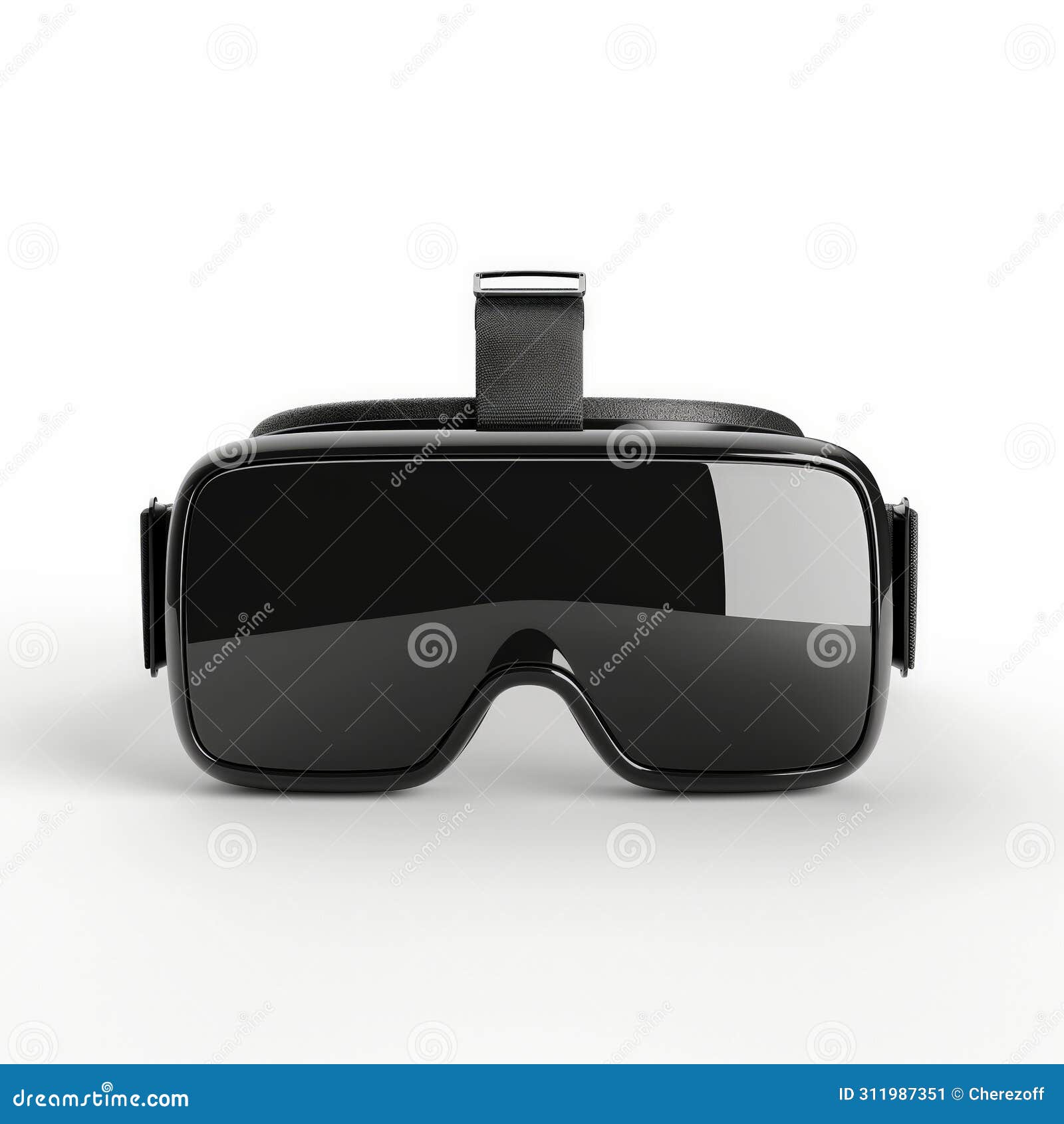 Virtual Reality Headset on White Background Stock Illustration ...